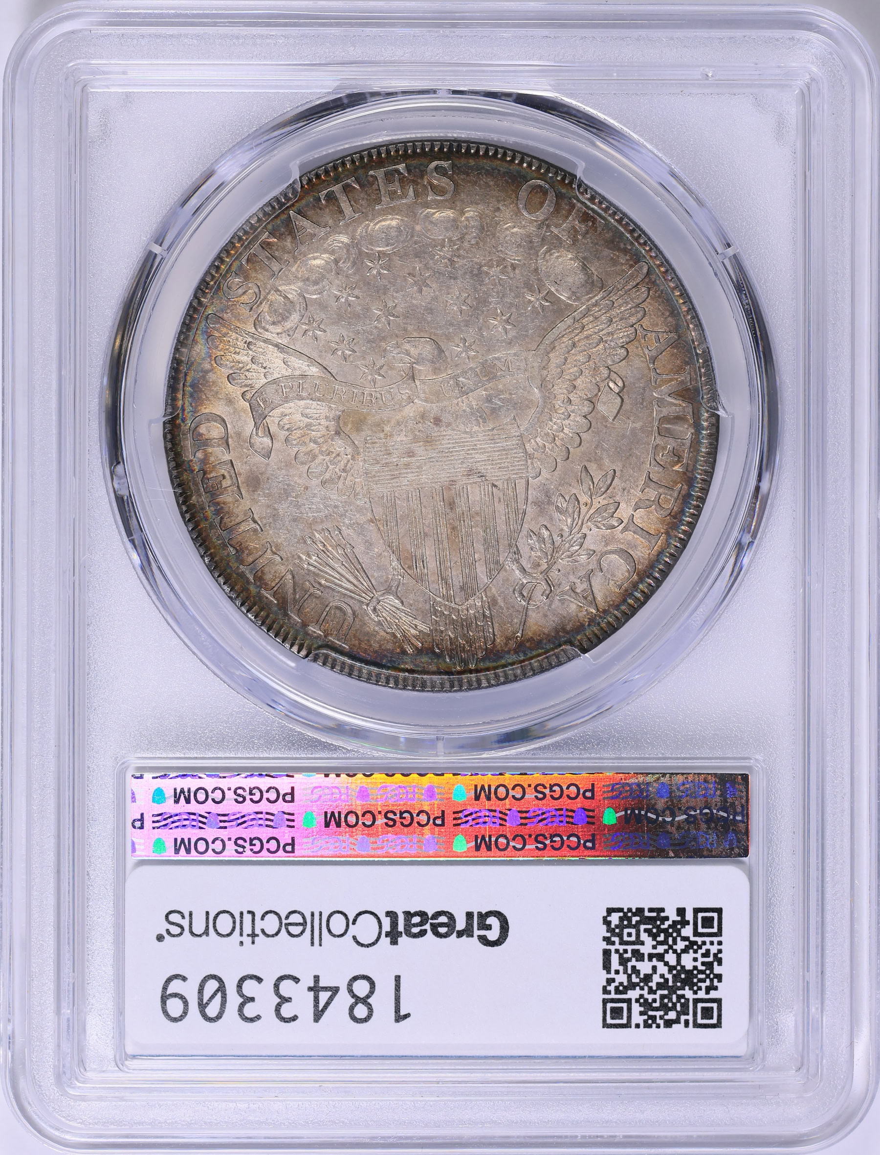1798 Draped Bust Silver Dollar Large Eagle PCGS AU-58+ (CAC Green ...