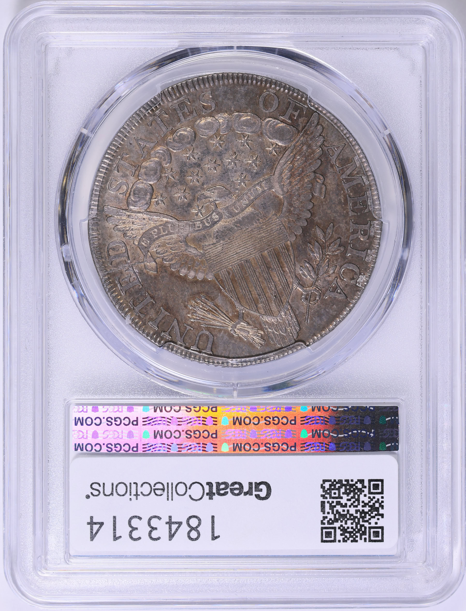 1799 Draped Bust Silver Dollar B-18 BB-154 PCGS AU-55 (CAC Green ...