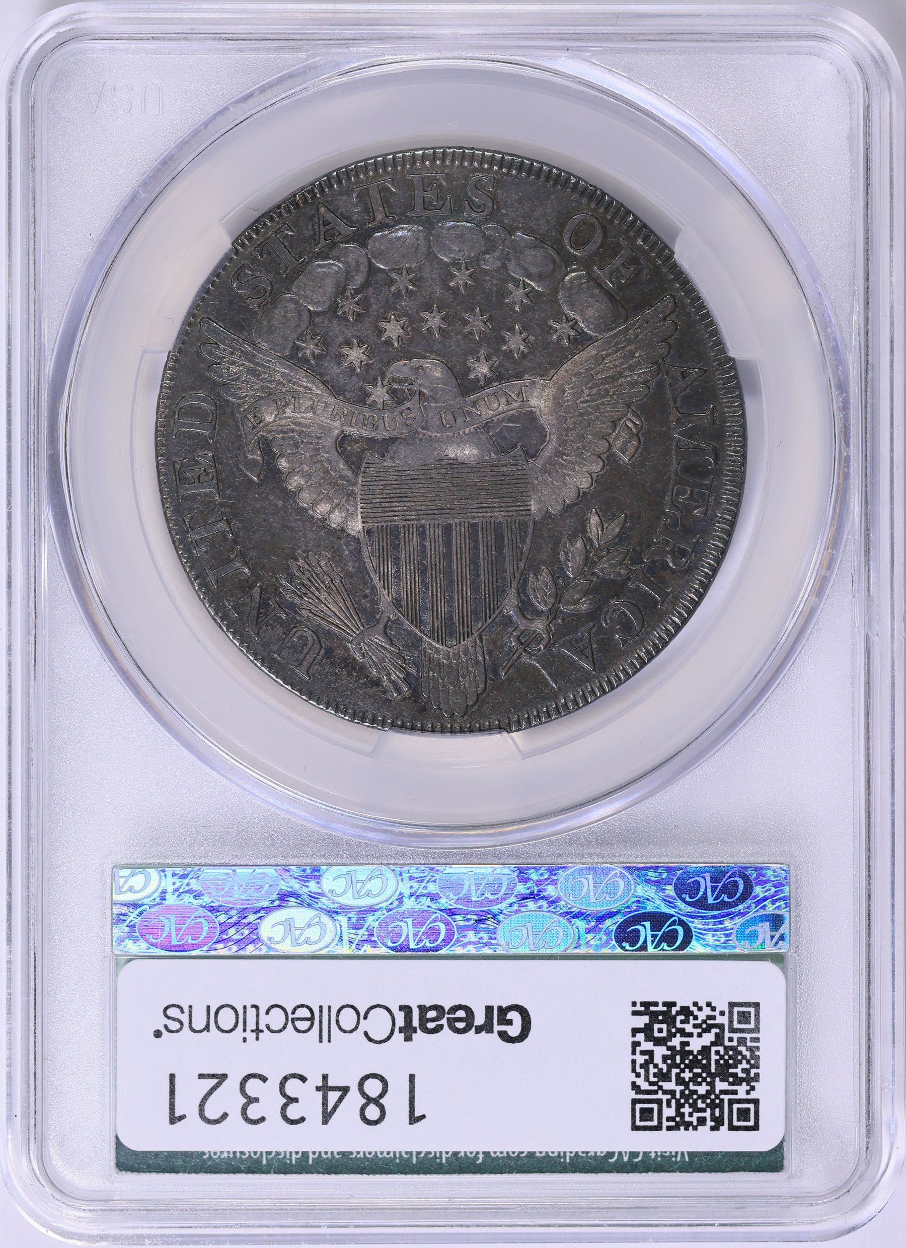1800 Draped Bust Silver Dollar B-19 BB-192 AMERICAI CACG AU-53 (Item ...