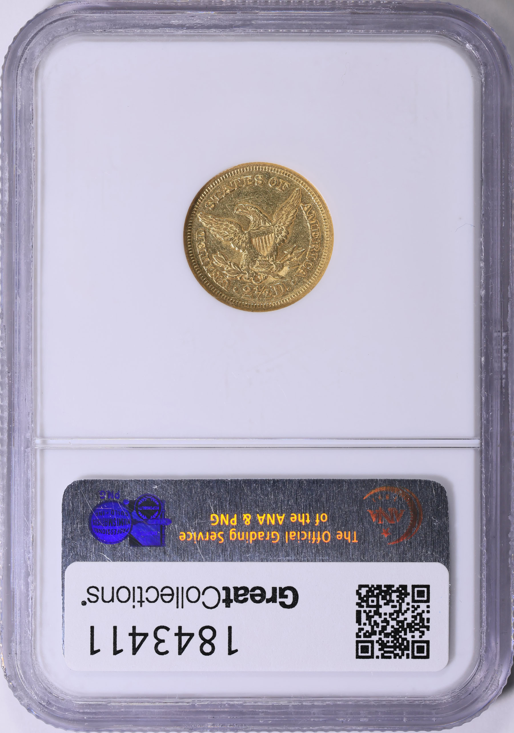 1850-C Liberty Gold Quarter Eagle NGC AU-53 (Item 1843411) | GreatCollections Coin Auctions