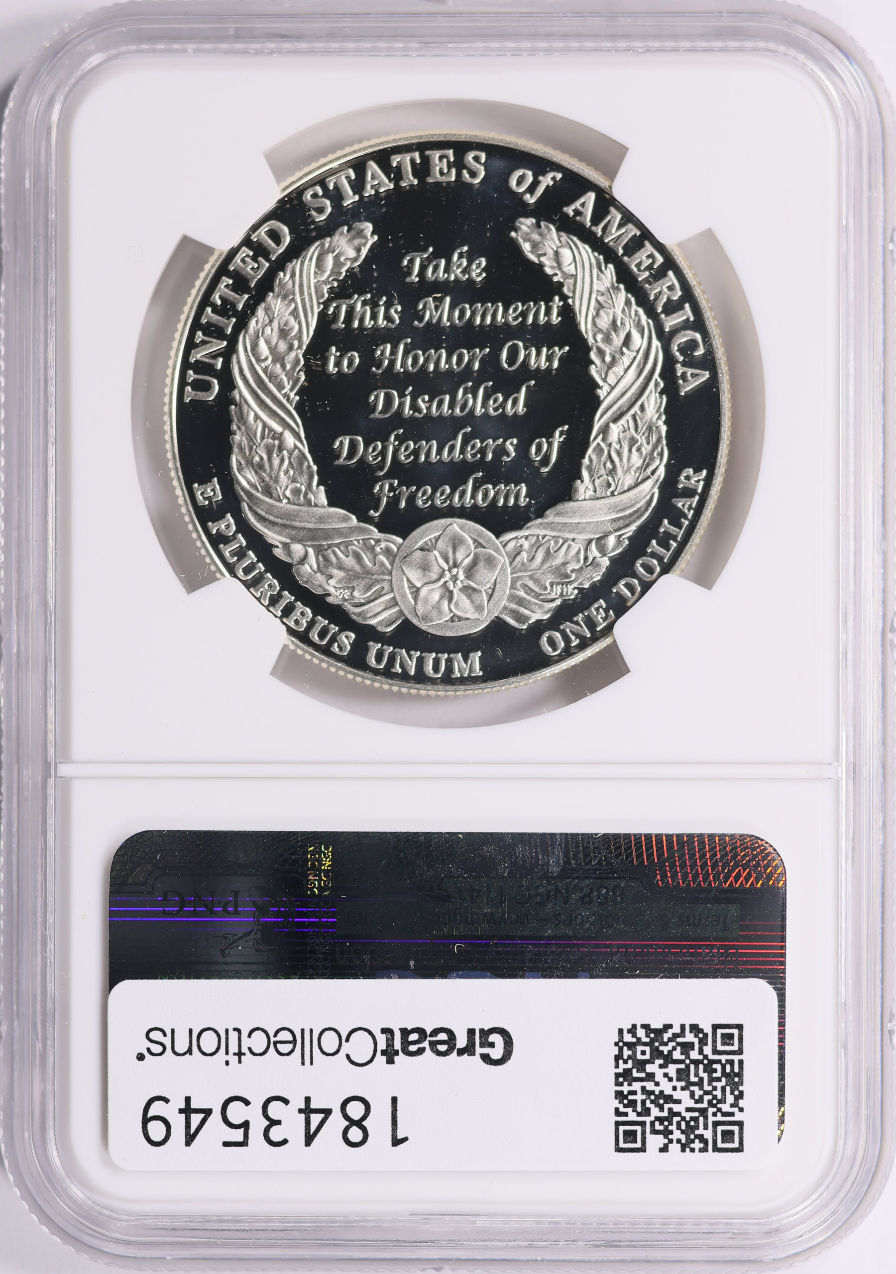 2010-W American Veterans Disabled for Life Silver Dollar NGC Proof-70 ...