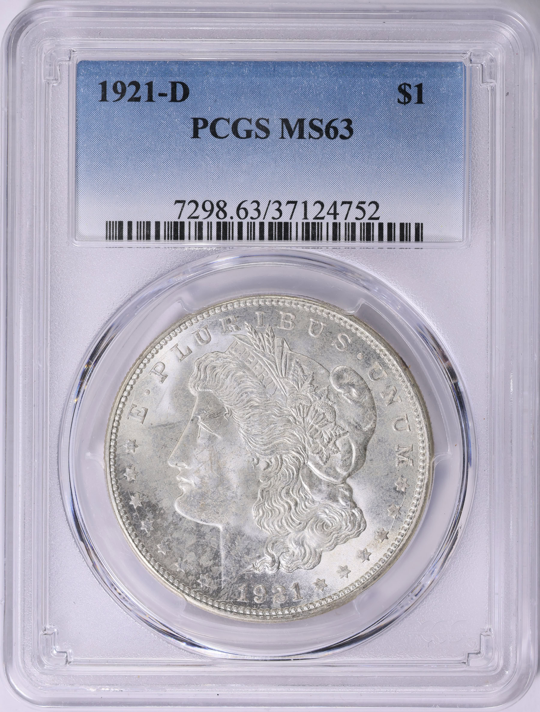 1921-D Morgan Silver Dollar PCGS MS-63 (Item 1843632) | GreatCollections Coin Auctions