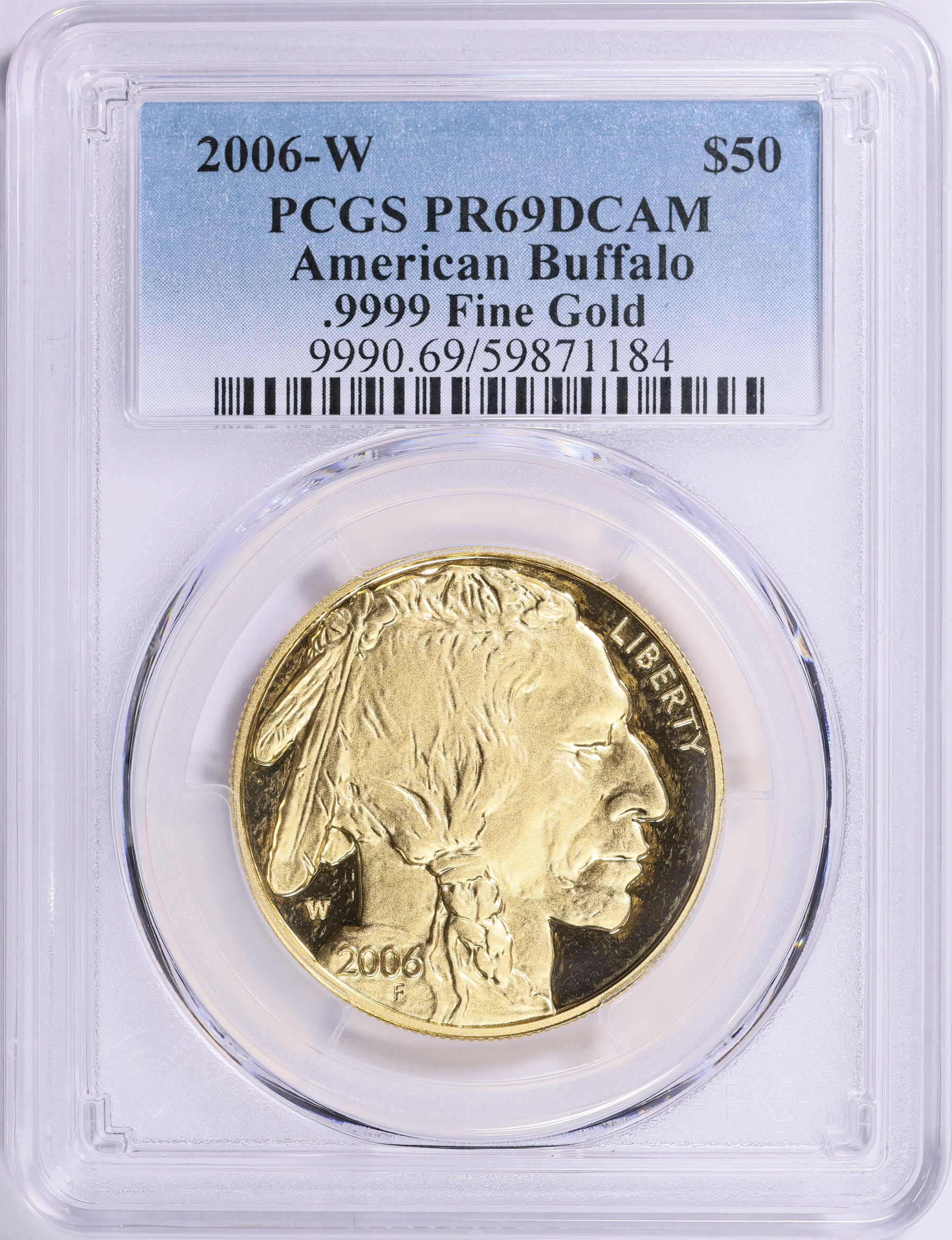 2006-W $50 One-Ounce Gold American Buffalo PCGS Proof-69 DCAM (Item 1843709) | GreatCollections ...