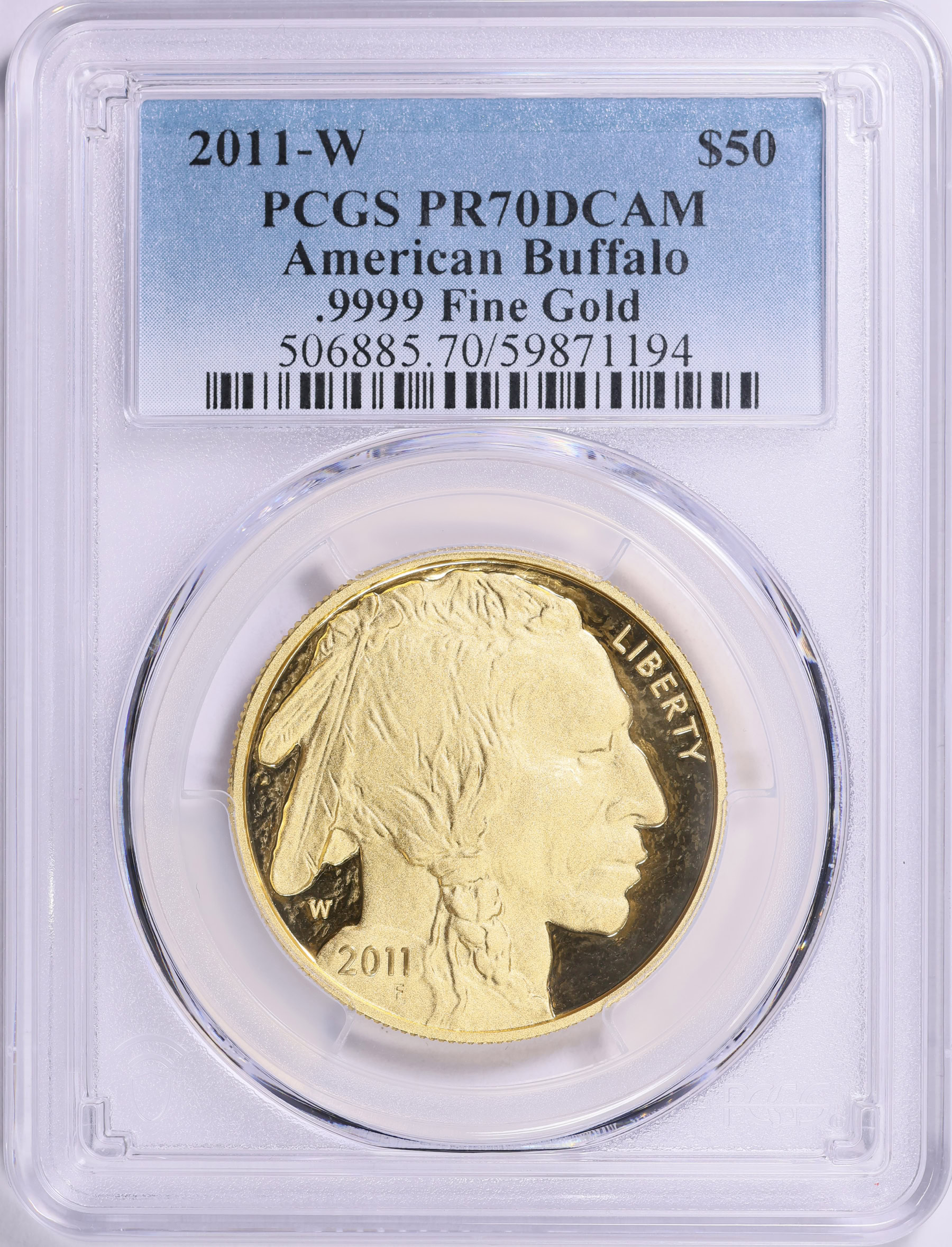 2011-W $50 One-Ounce Gold American Buffalo PCGS Proof-70 DCAM (Item 1843719) | GreatCollections ...