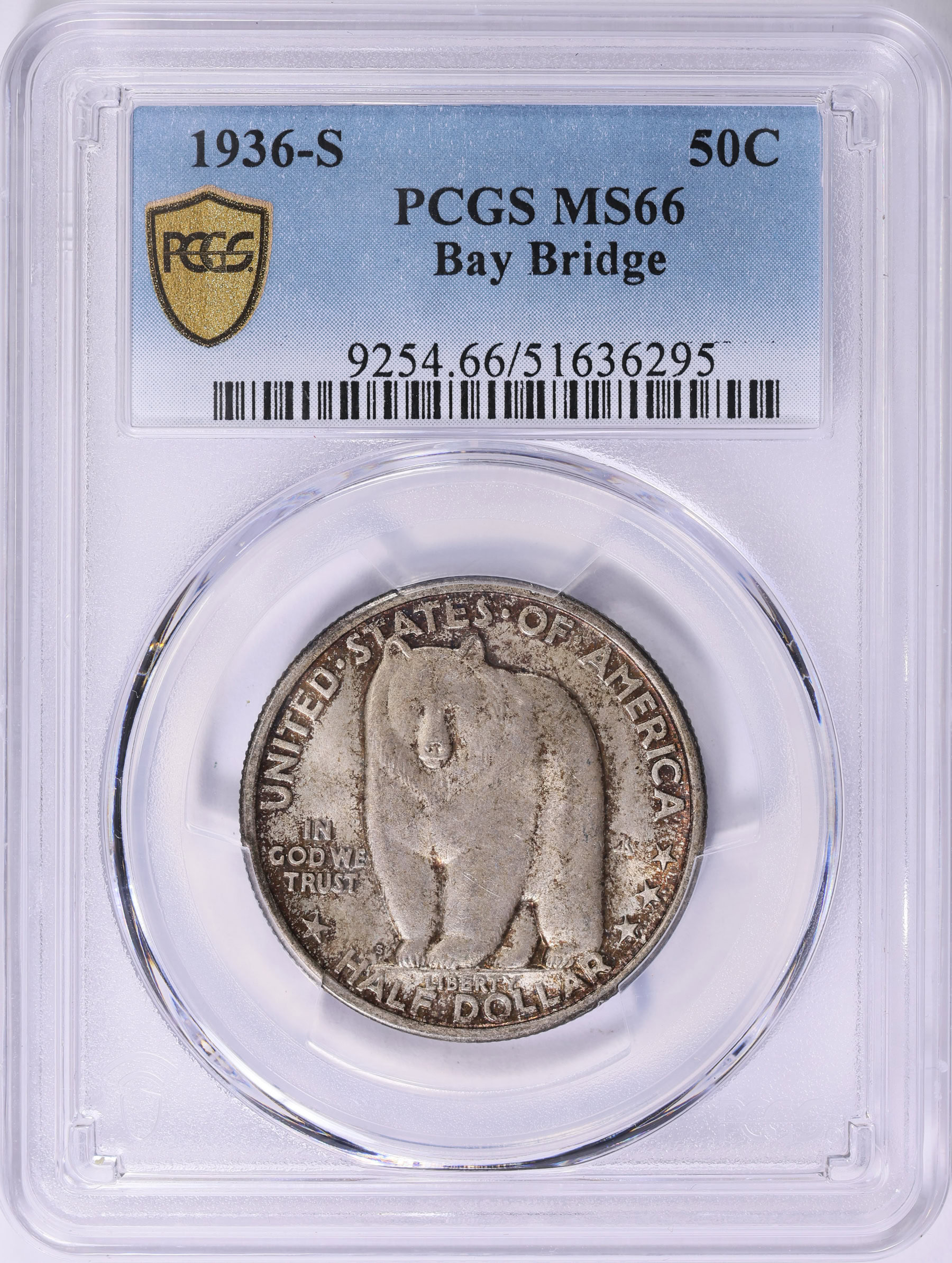 1936-S San-Francisco-Oakland Bay Bridge Opening Half Dollar PCGS MS-66 ...