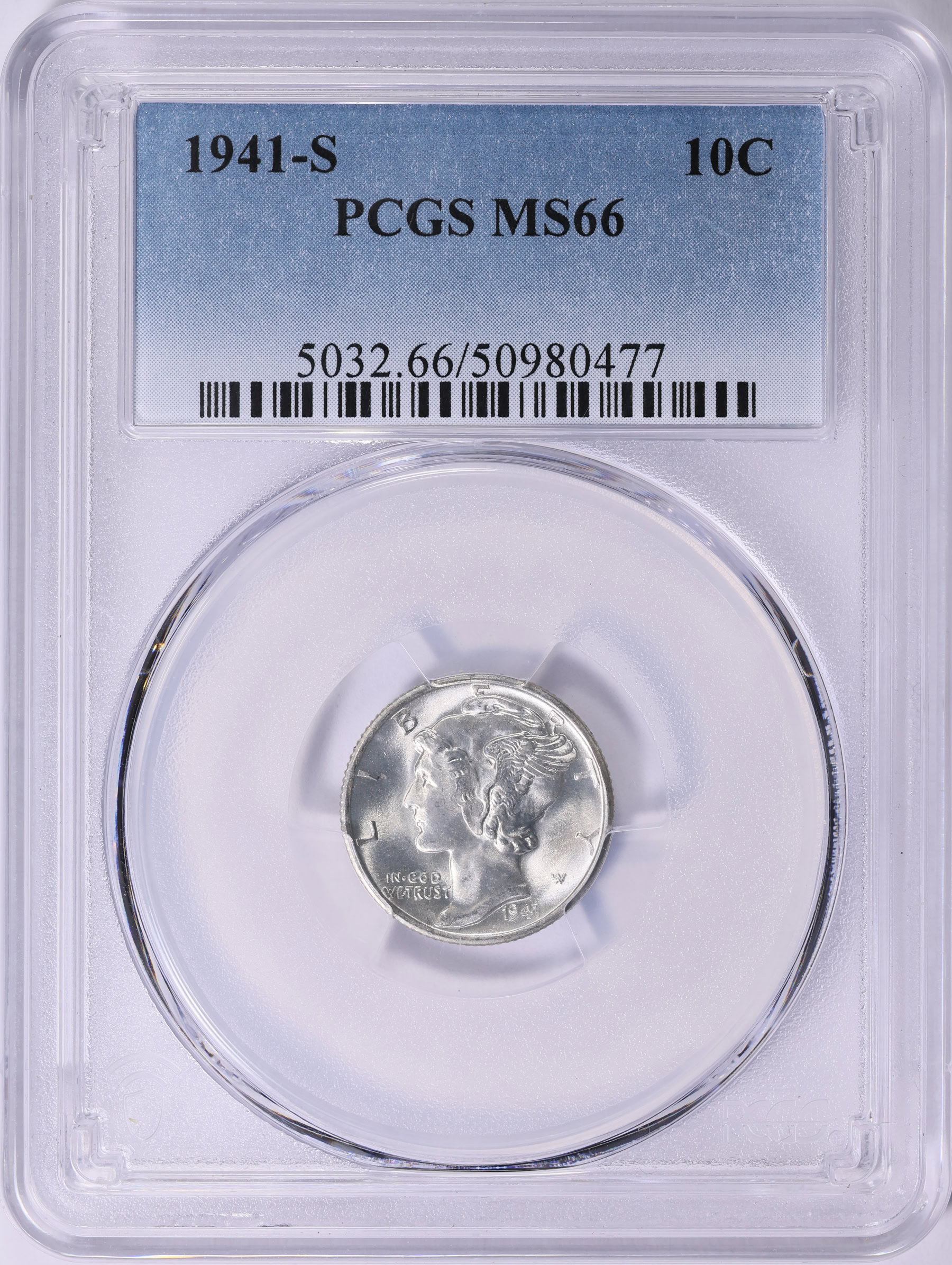 1941-S Mercury Dime PCGS MS-66 (Item 1843782) | GreatCollections Coin Auctions