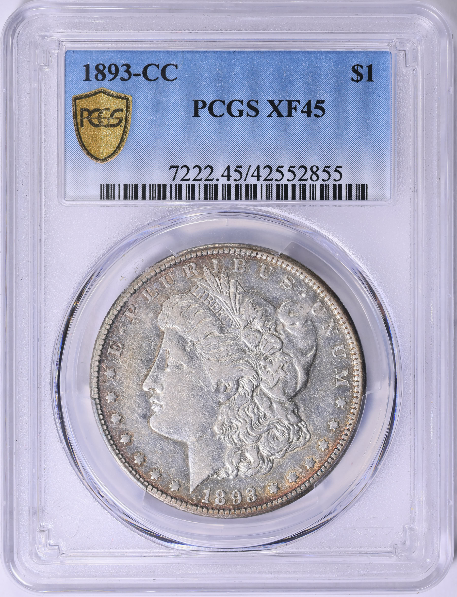1893-CC Morgan Silver Dollar PCGS XF-45 (Item 1843795) | GreatCollections Coin Auctions