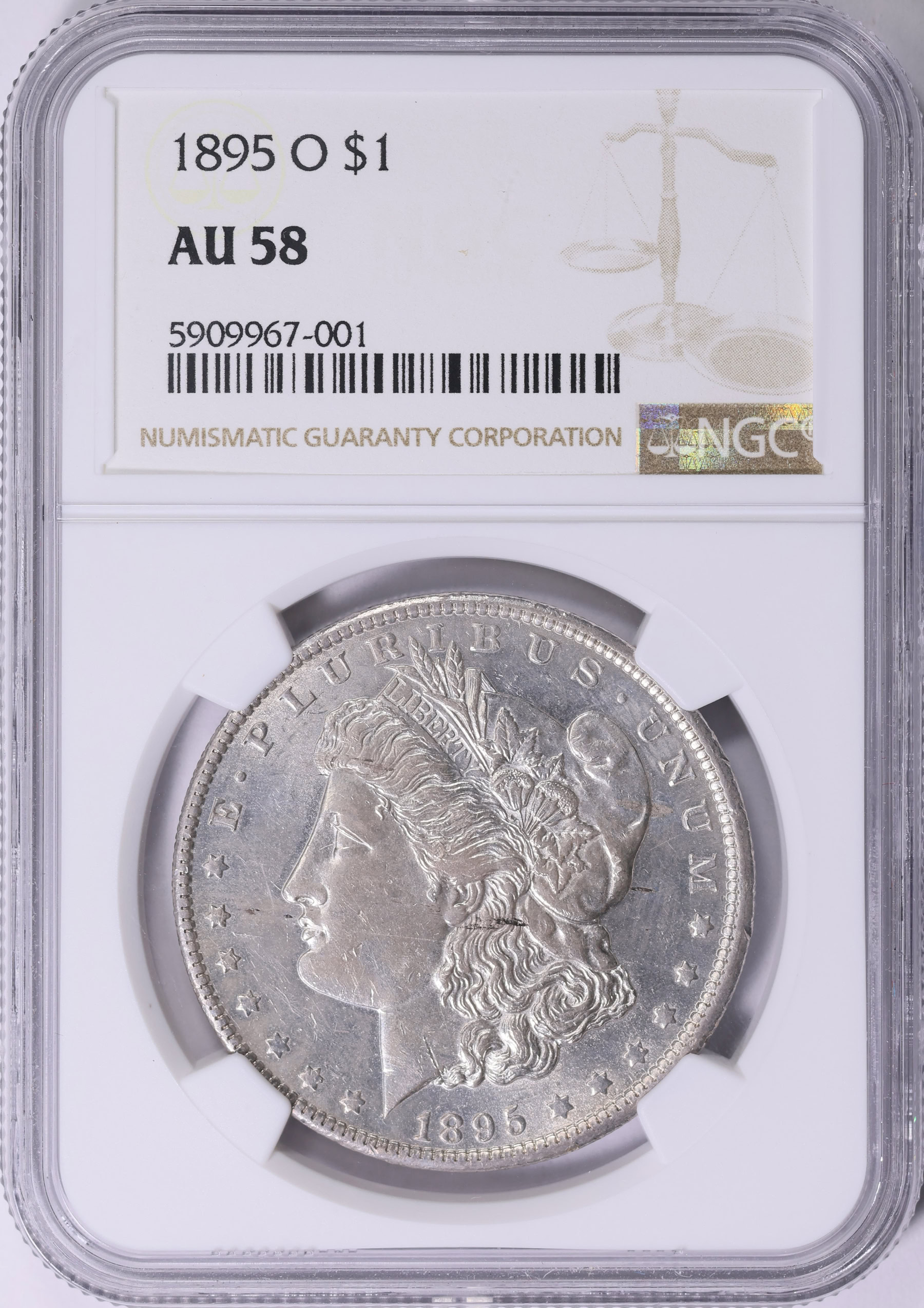 1895-O Morgan Silver Dollar NGC AU-58 (Item 1843816) | GreatCollections Coin Auctions