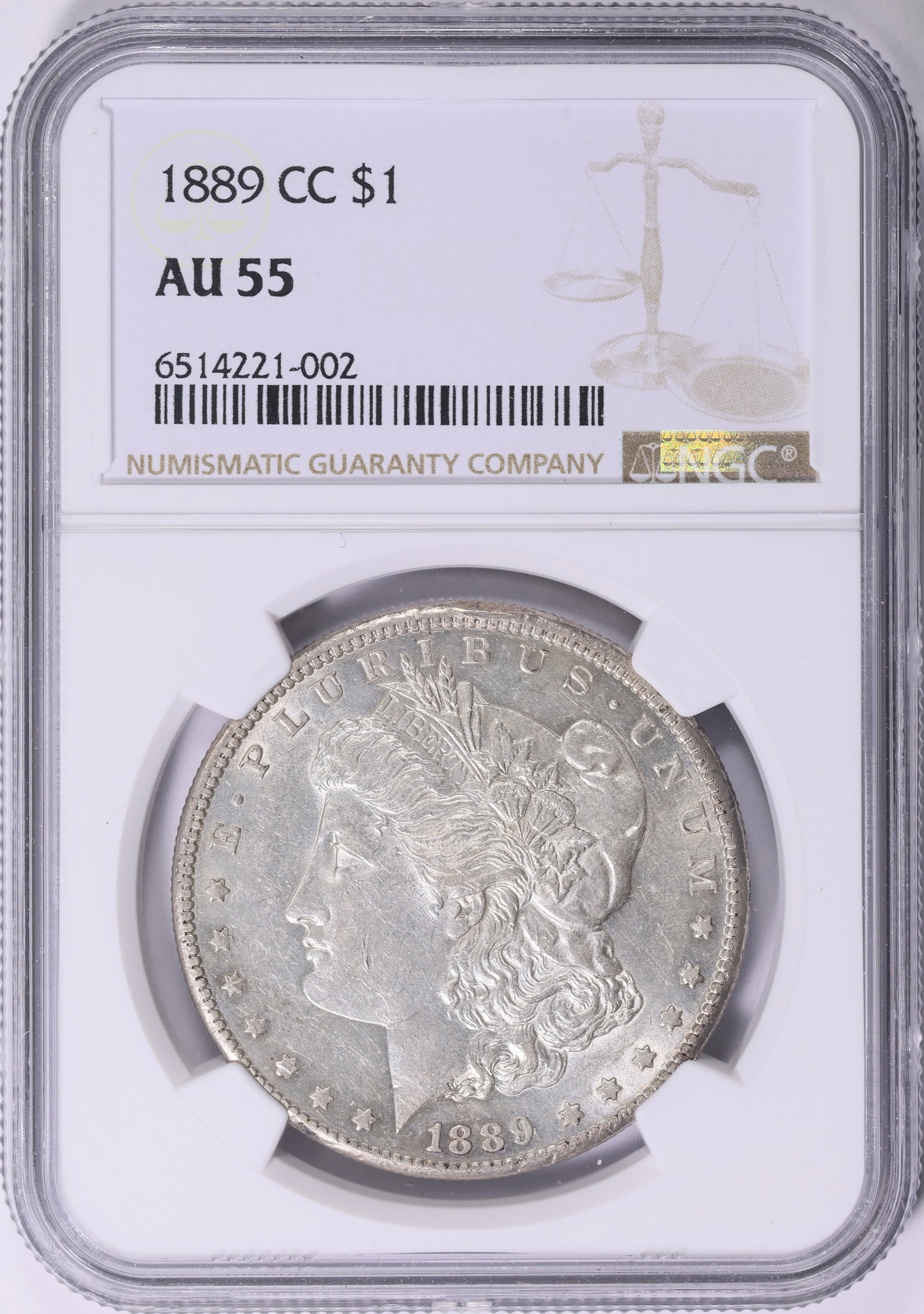1889-CC Morgan Silver Dollar NGC AU-55 (Item 1843838 ...