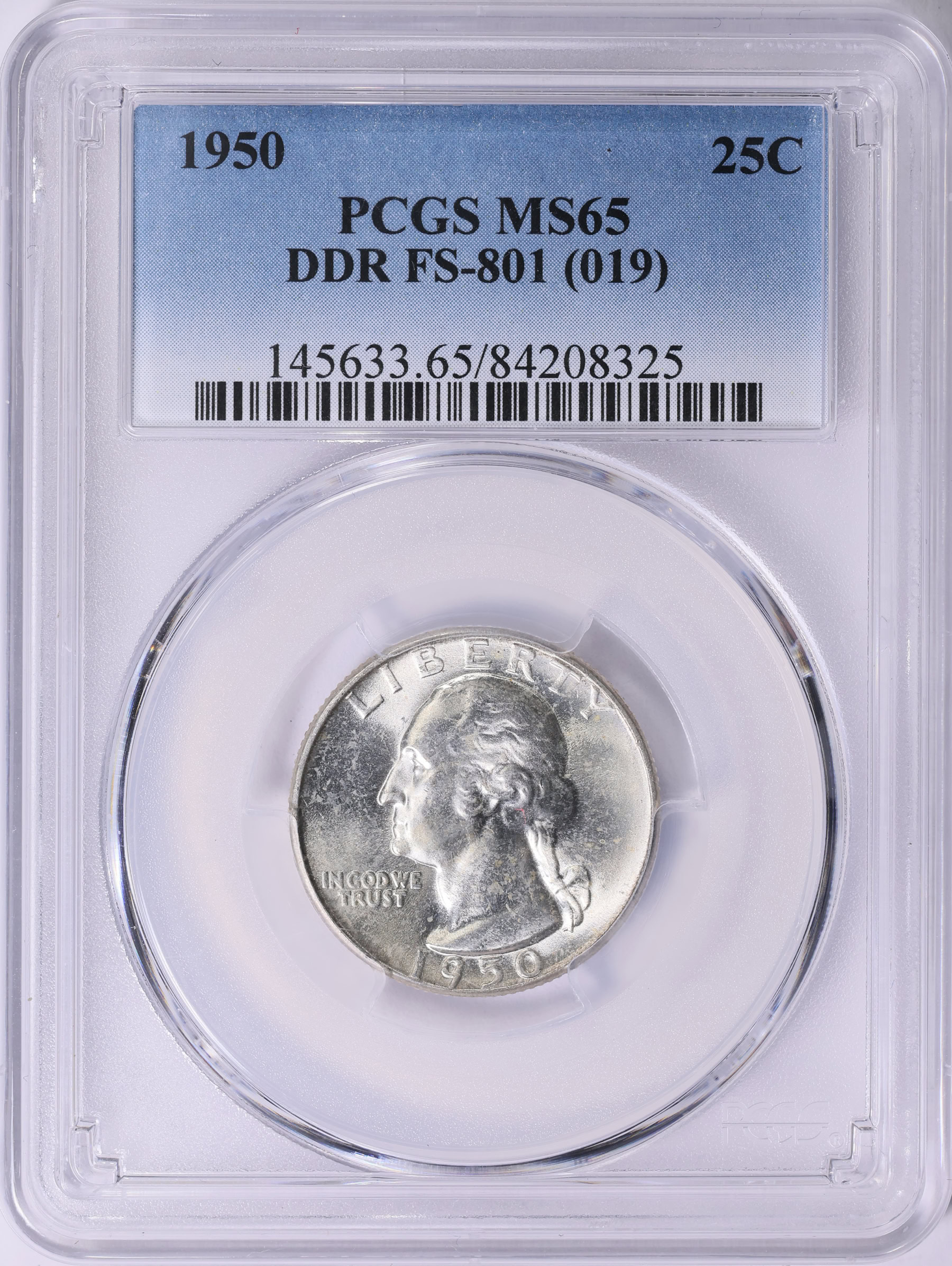 1950 Washington Quarter Doubled Die Reverse FS-801 (019) PCGS MS-65 ...