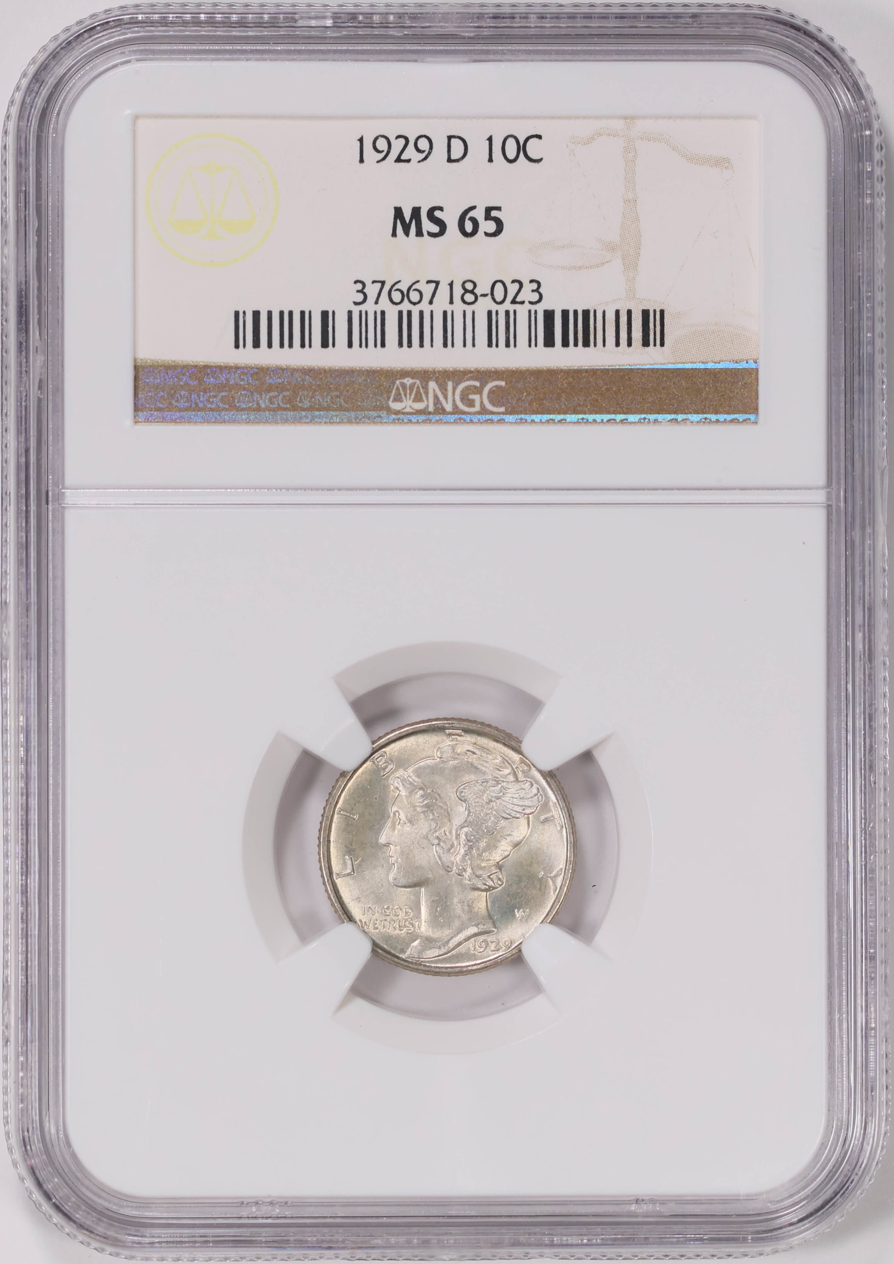 1929-D Mercury Dime NGC MS-65 (Item 1844085) | GreatCollections Coin ...