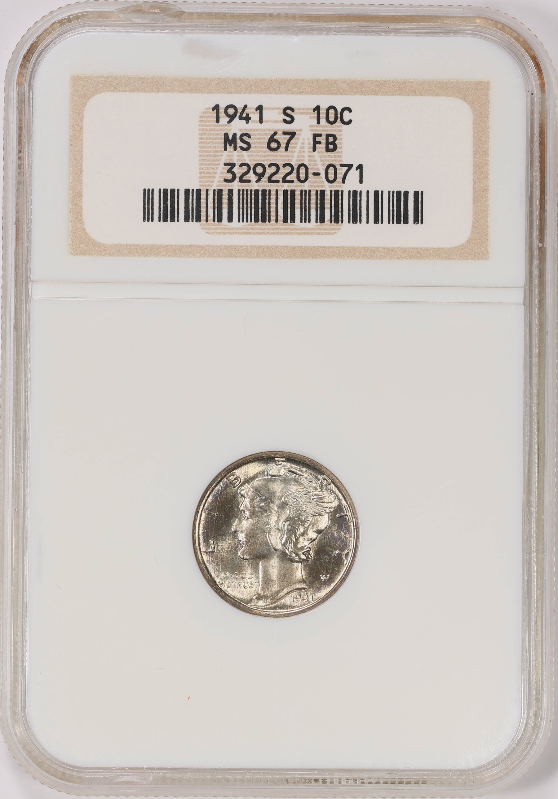 1941-S Mercury Dime NGC MS-67 FB (Item 1844086) | GreatCollections Coin Auctions