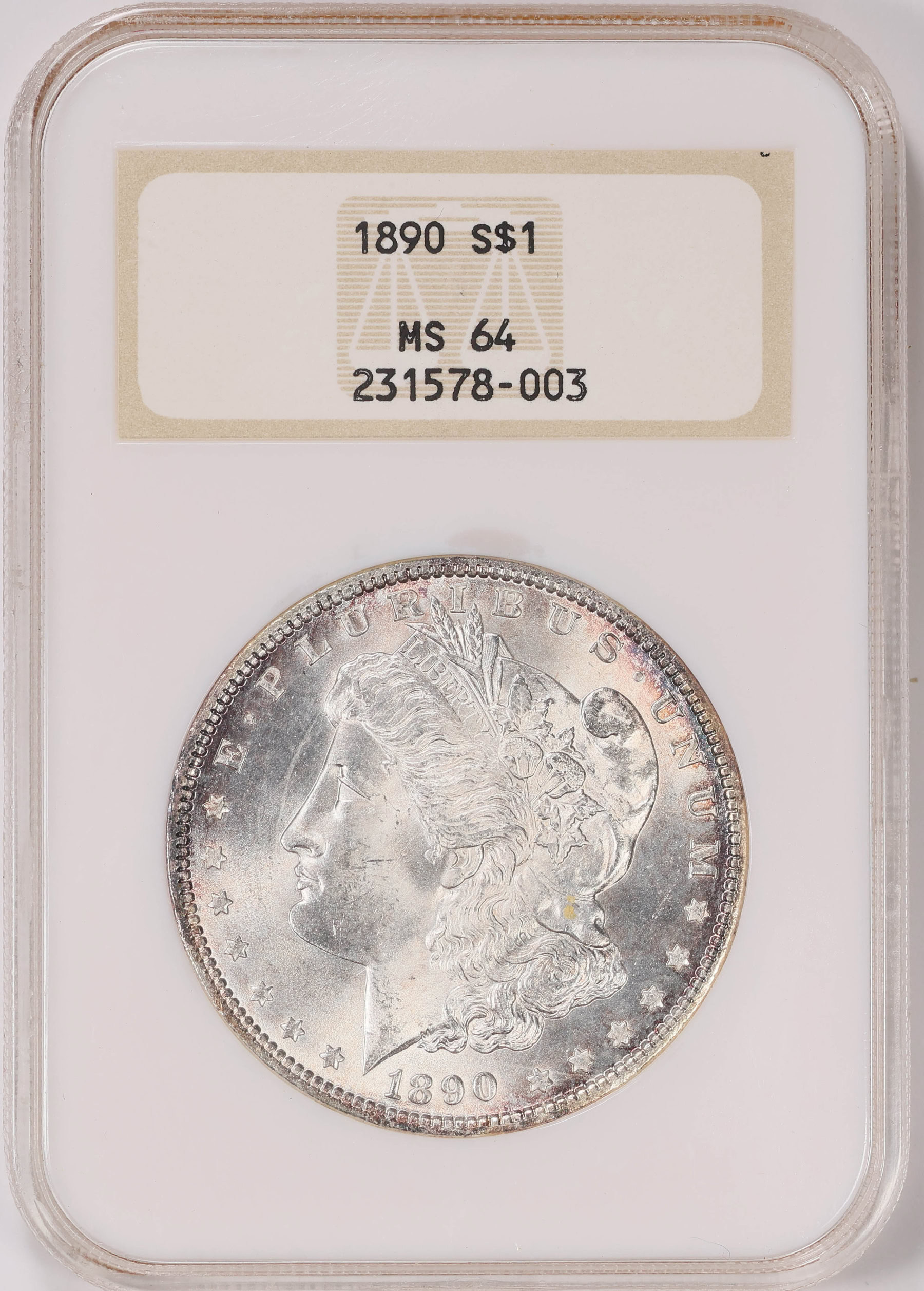 1890 Morgan Silver Dollar NGC MS-64 OH (Toned) (Item 1844092) | GreatCollections Coin Auctions