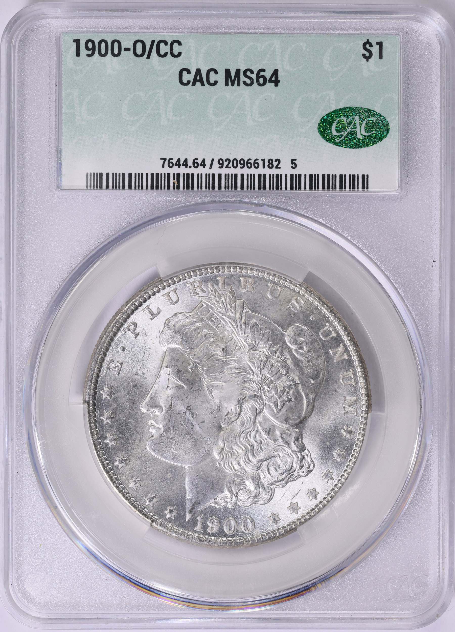 1900-O/CC Morgan Silver Dollar CACG MS-64 (Item 1844109) | GreatCollections Coin Auctions