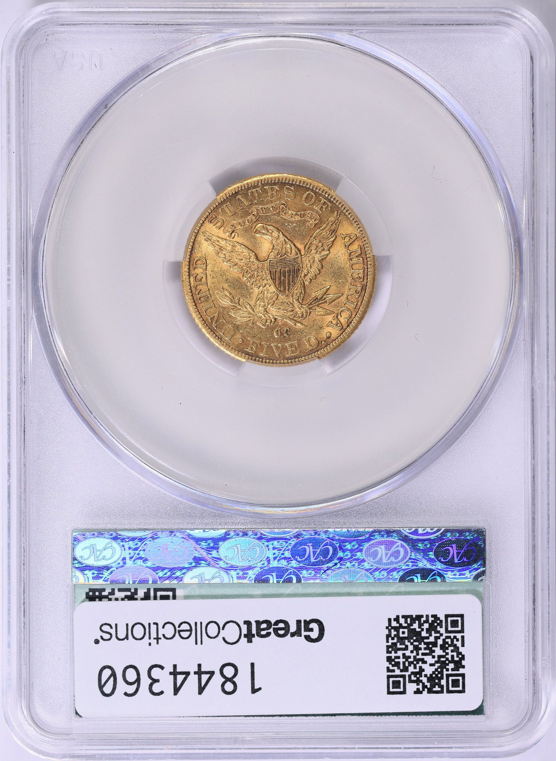 1891-CC Liberty Gold Half Eagle CACG AU-58 (Item 1844360 ...