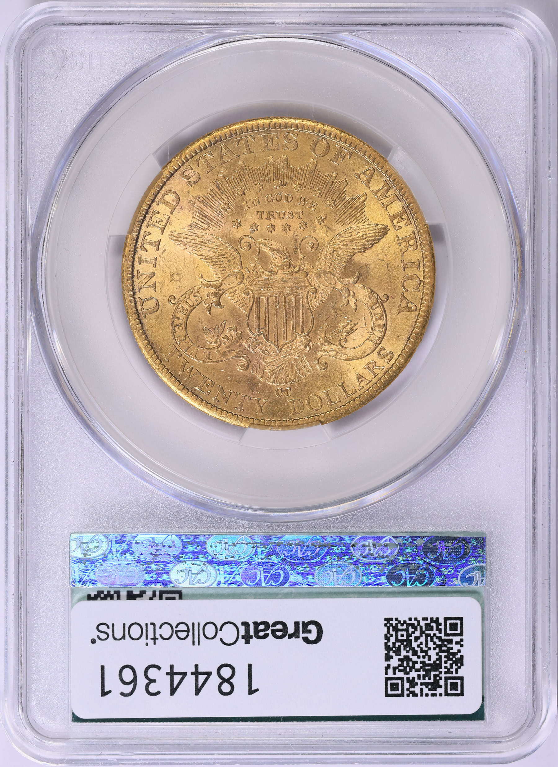 1884-CC Liberty Gold Double Eagle CACG MS-61 (Item 1844361) | GreatCollections Coin Auctions