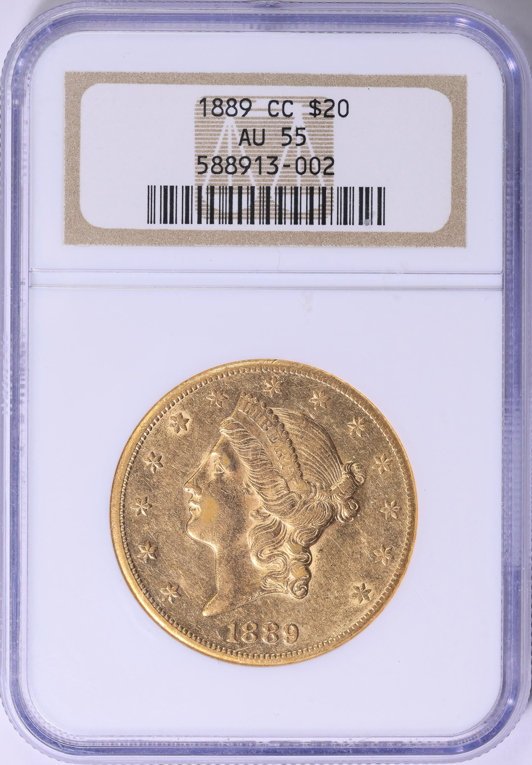 1889-CC Liberty Gold Double Eagle NGC AU-55 (Item 1844363) | GreatCollections Coin Auctions