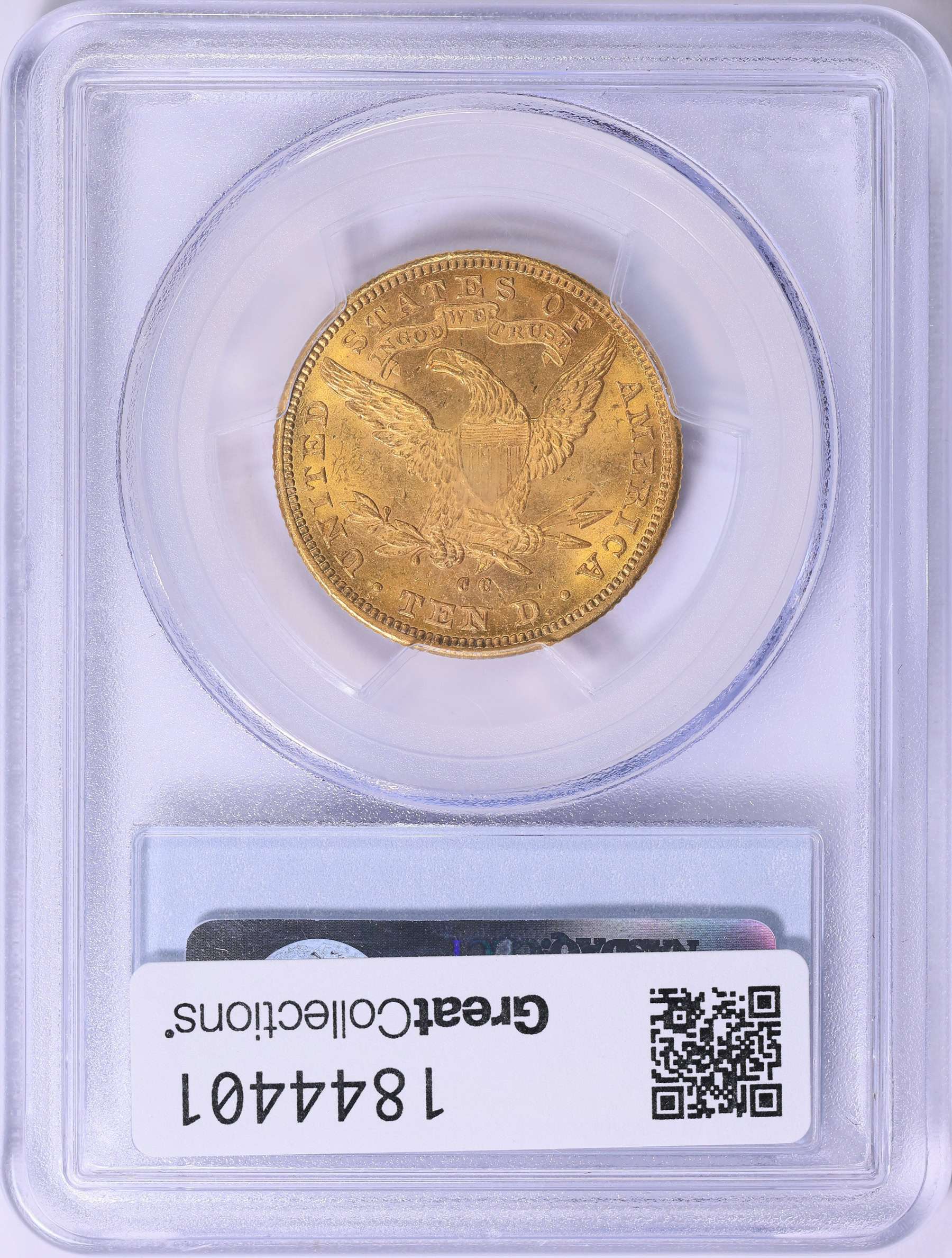 1891-CC Liberty Gold Eagle Repunched Mintmark FS-501 PCGS MS-62 (Item 1844401 ...