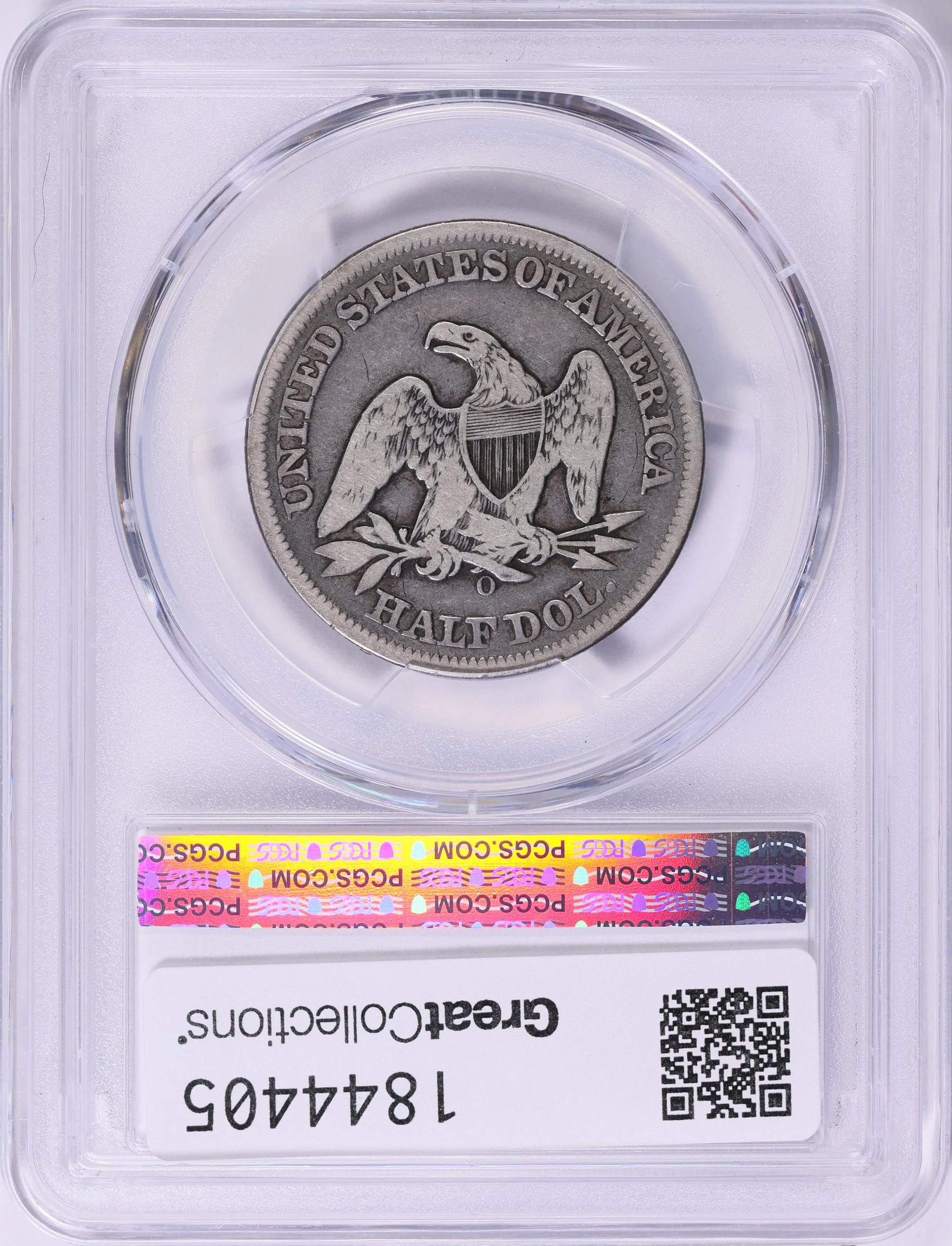 1860-O Seated Liberty Half Dollar Large O, Type 1 Reverse WB-1 PCGS VG-10 (Item 1844405 ...