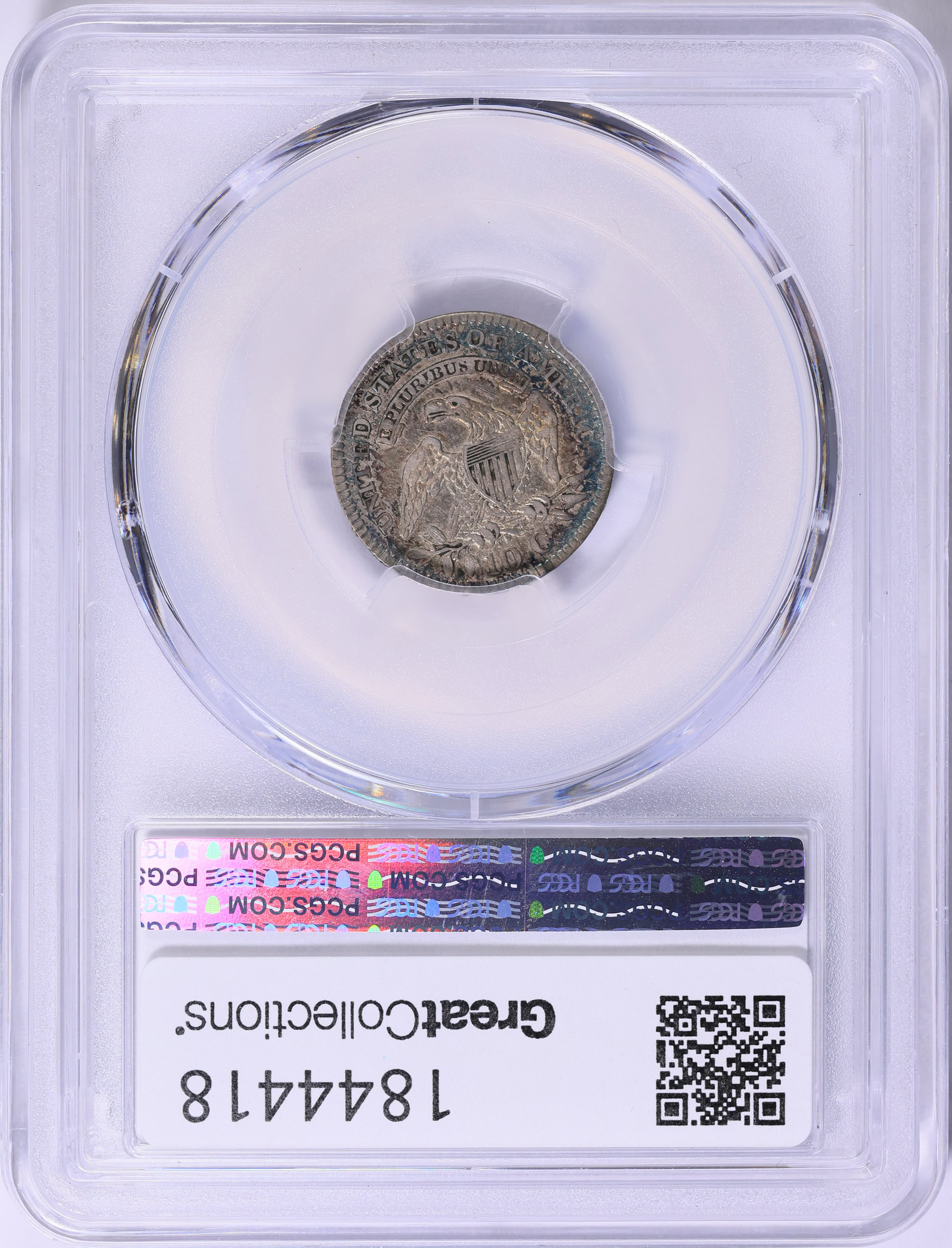 1820 Capped Bust Dime Large 0 PCGS XF-40 (CAC Green) (Toned) (Item 1844418) | GreatCollections ...