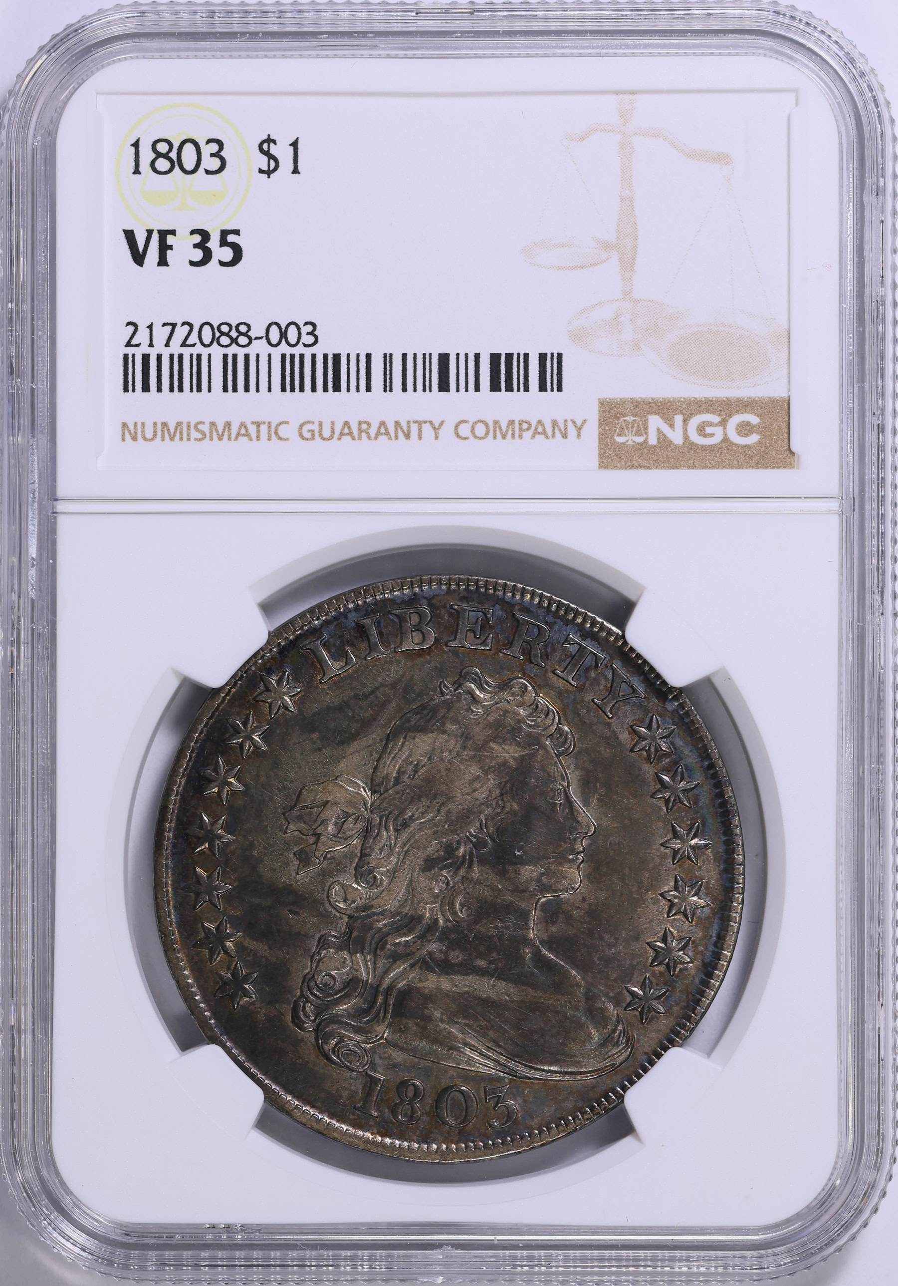 1803 Draped Bust Silver Dollar NGC VF-35 (Toned) (Item 1844443 ...