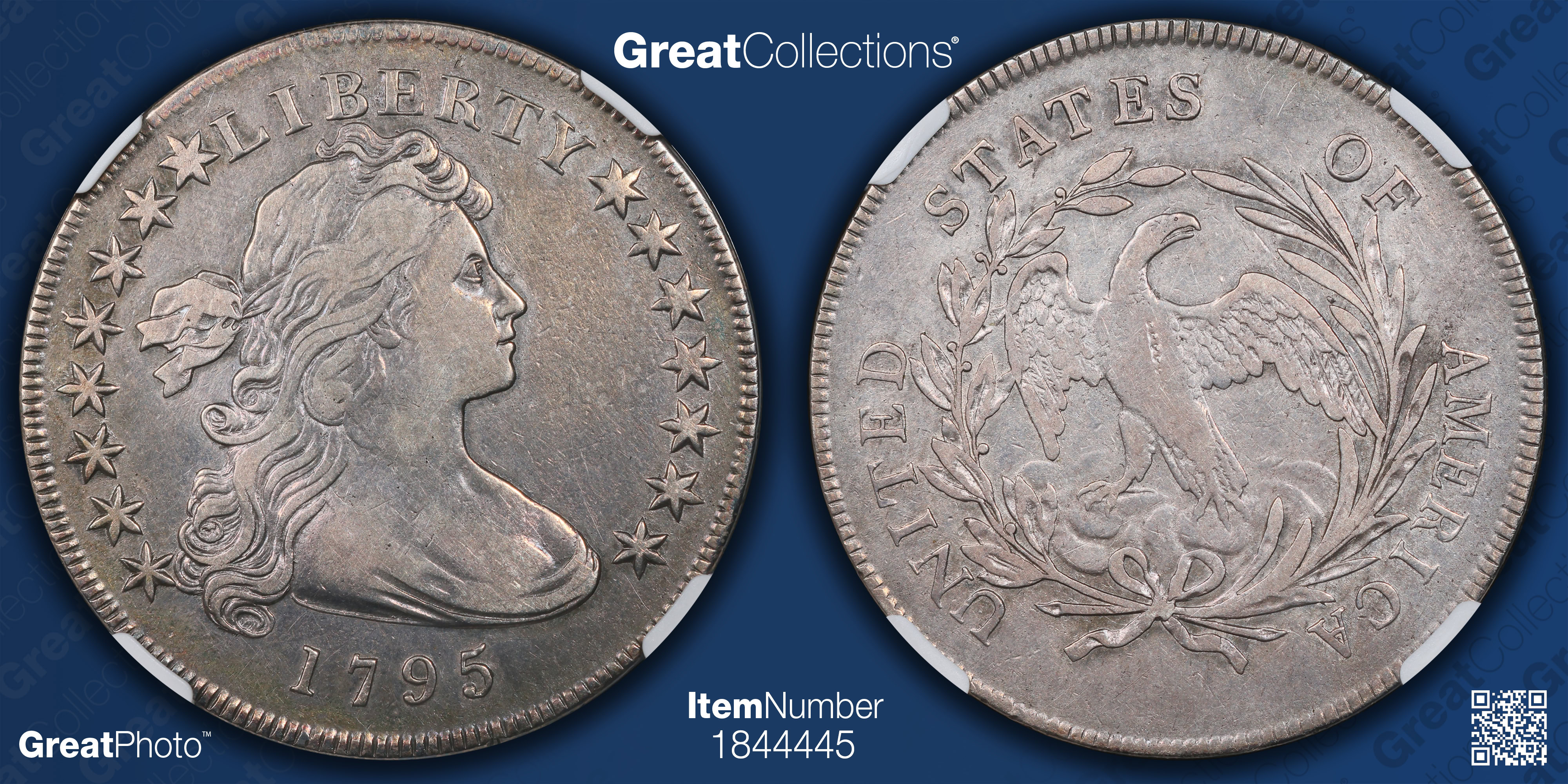 1795 Draped Bust Silver Dollar NGC VF-25 | NGC Cert #2172088-002 ...