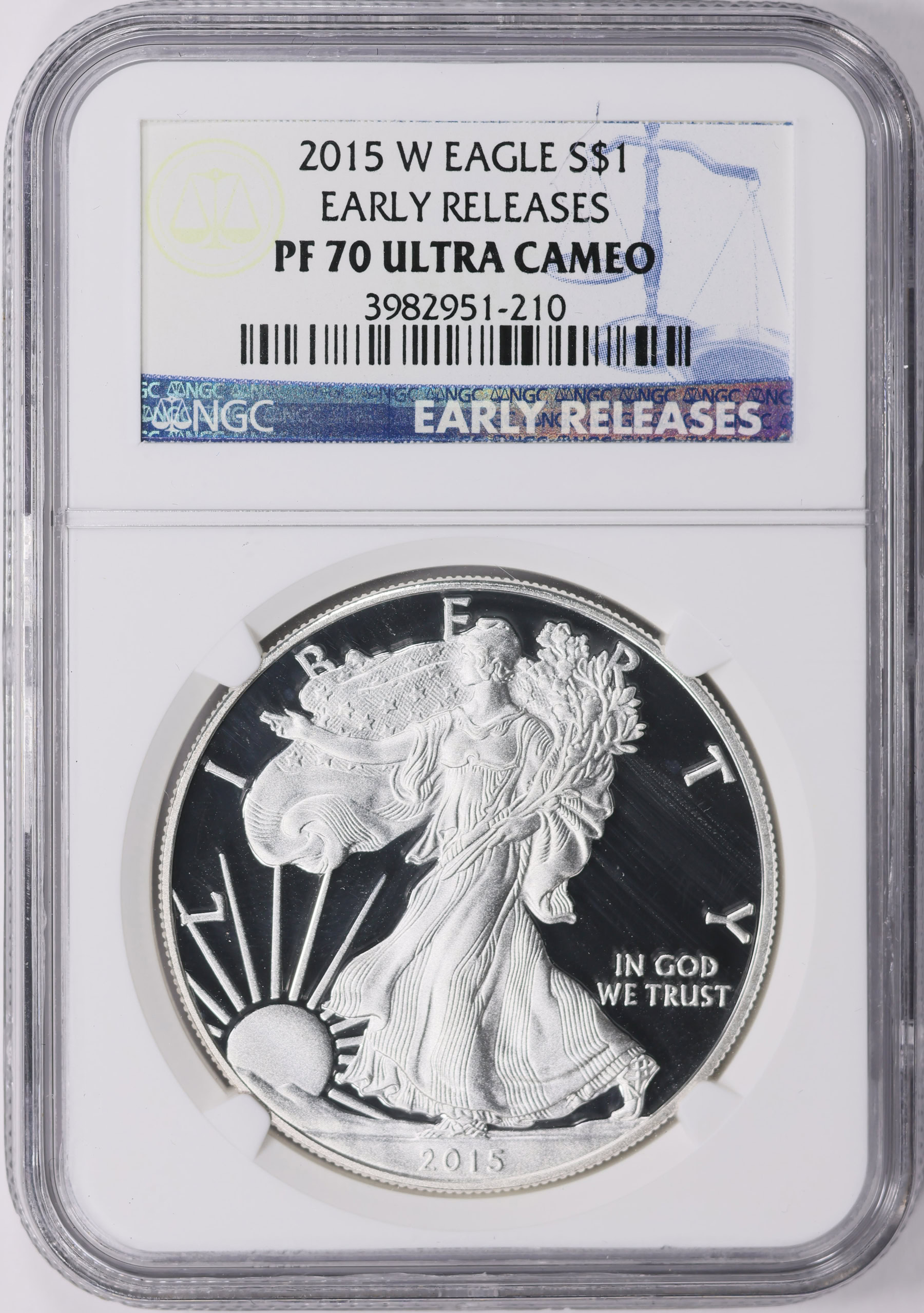 2015-W $1 Silver Eagle Early Releases NGC Proof-70 UC (Item 1844447) | GreatCollections Coin ...