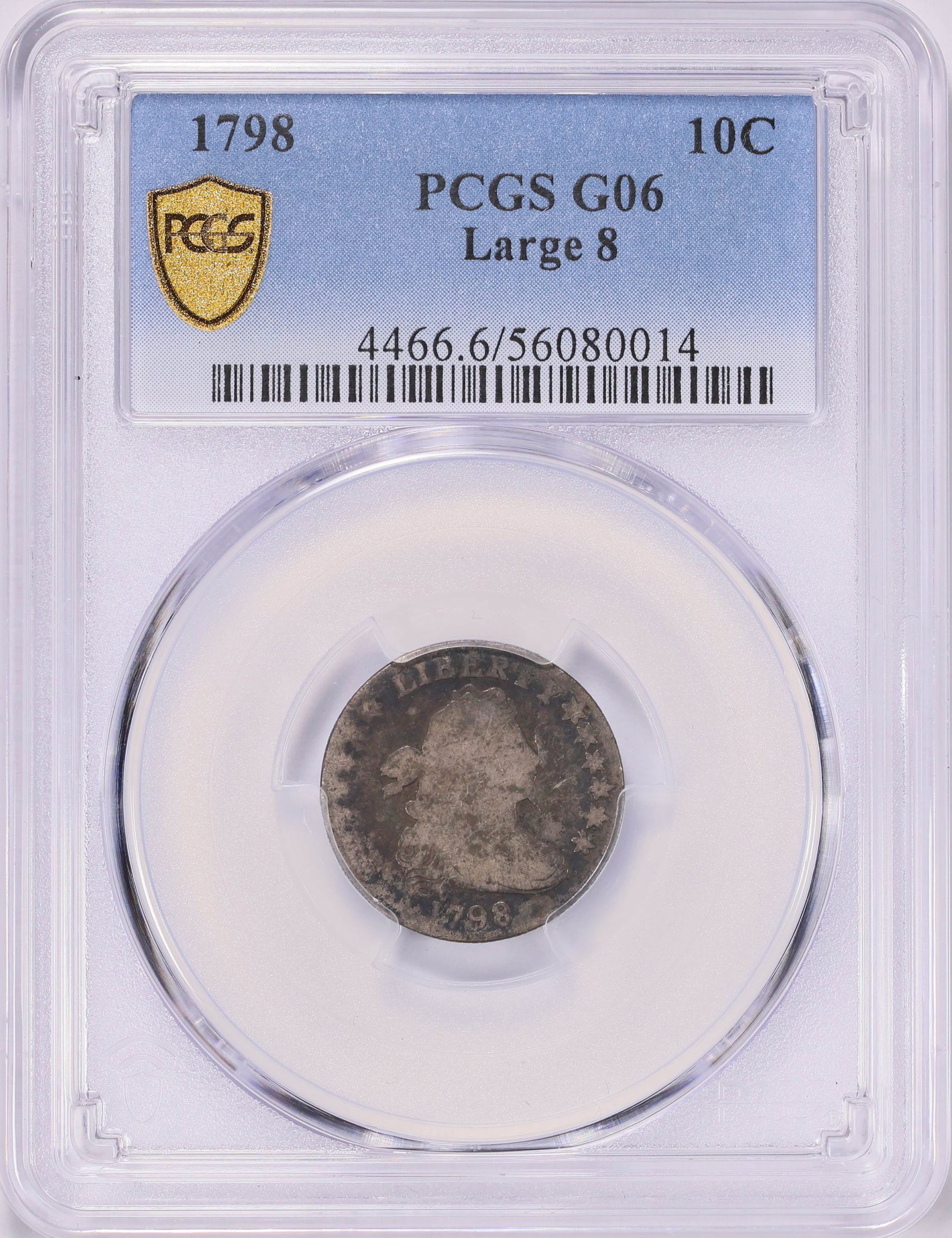 1798 Draped Bust Dime Large 8 PCGS G-06 (Item 1844487 ...