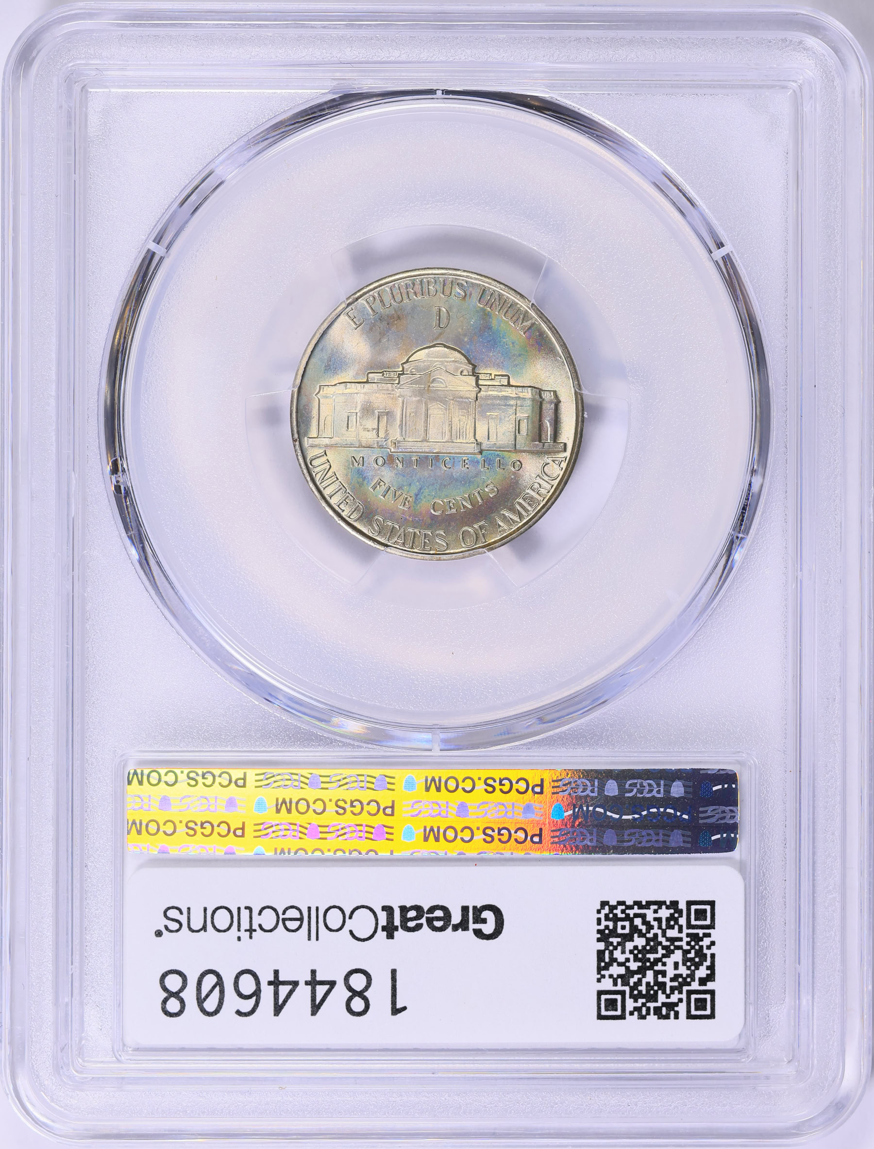 1944-D Jefferson Nickel PCGS MS-67+ FS (Toned) (Item 1844608) | GreatCollections Coin Auctions