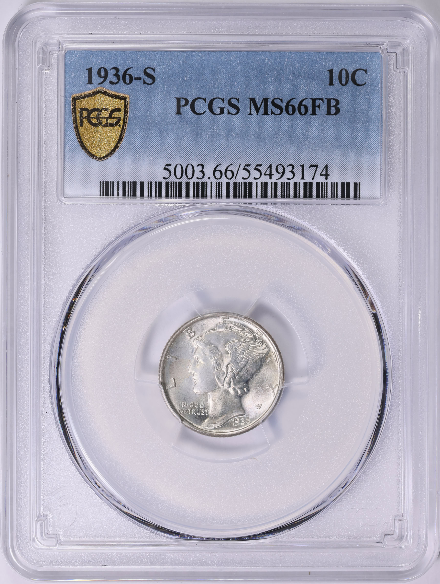 1936-S Mercury Dime PCGS MS-66 FB (Item 1844644) | GreatCollections Coin Auctions
