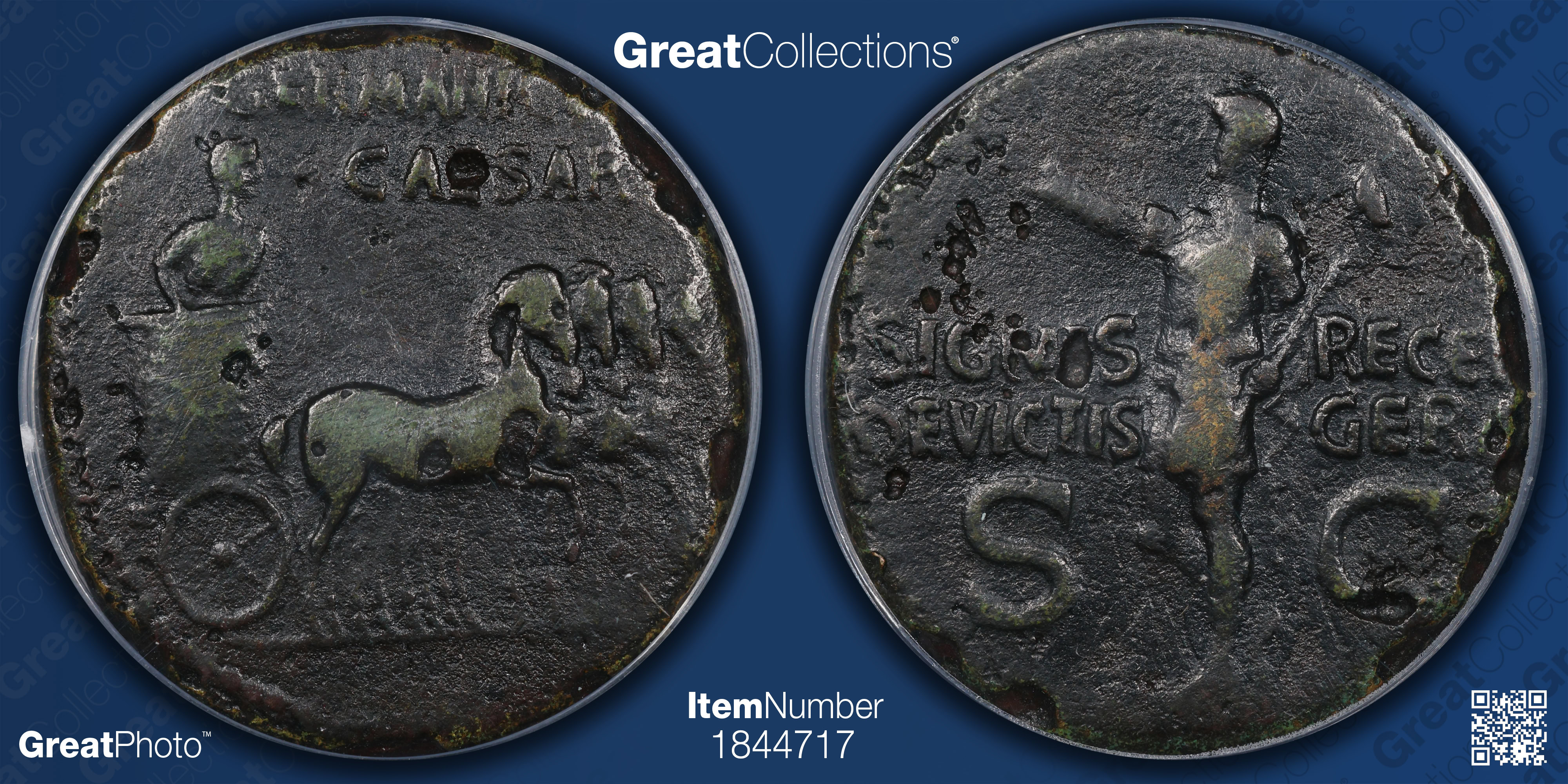 Ancient Roman Empire, Germanicus (Died A.D. 19) Struck Under Caligula c ...