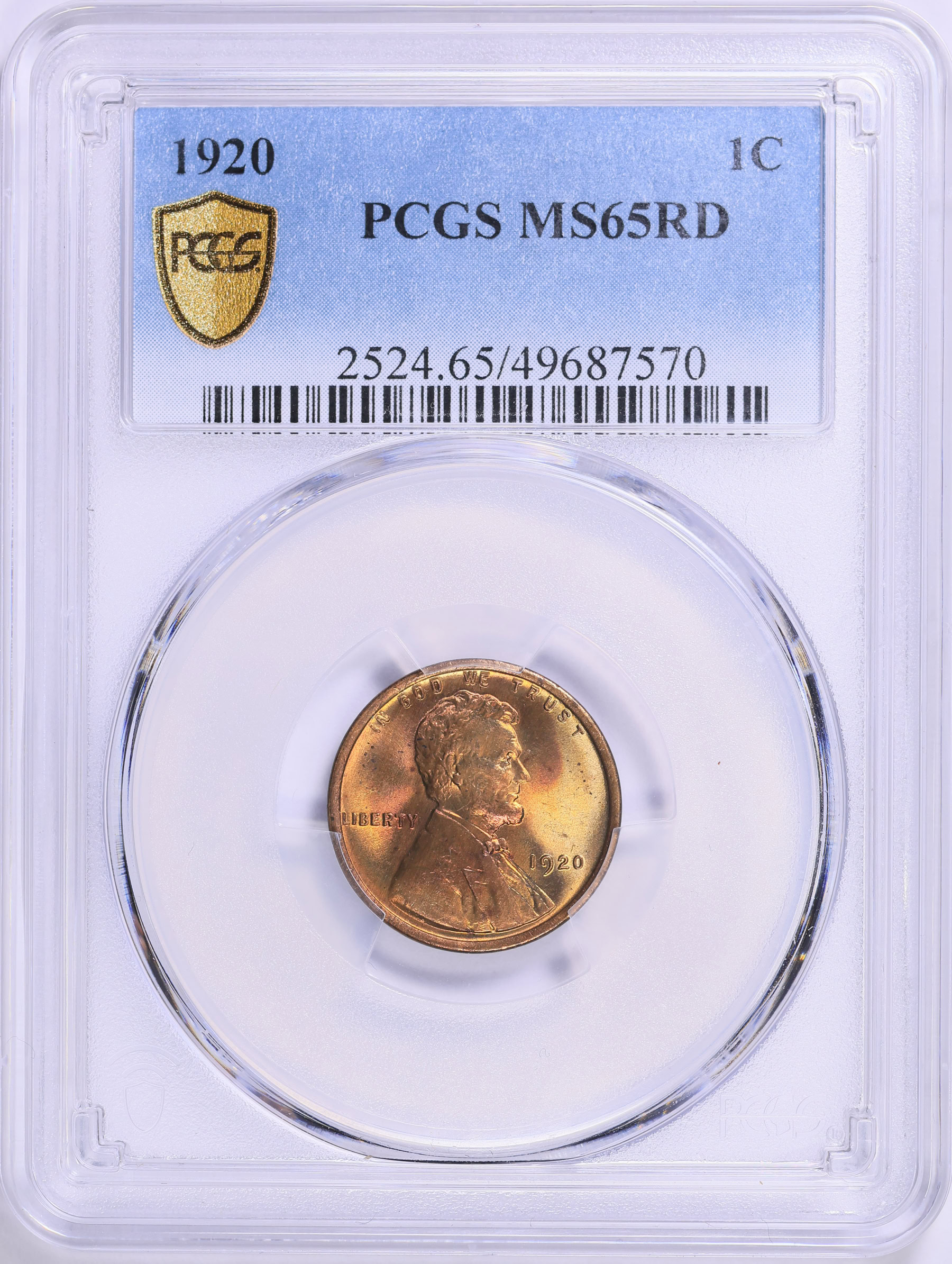 1920 Lincoln Cent PCGS MS-65 RD (Item 1844753) | GreatCollections Coin Auctions