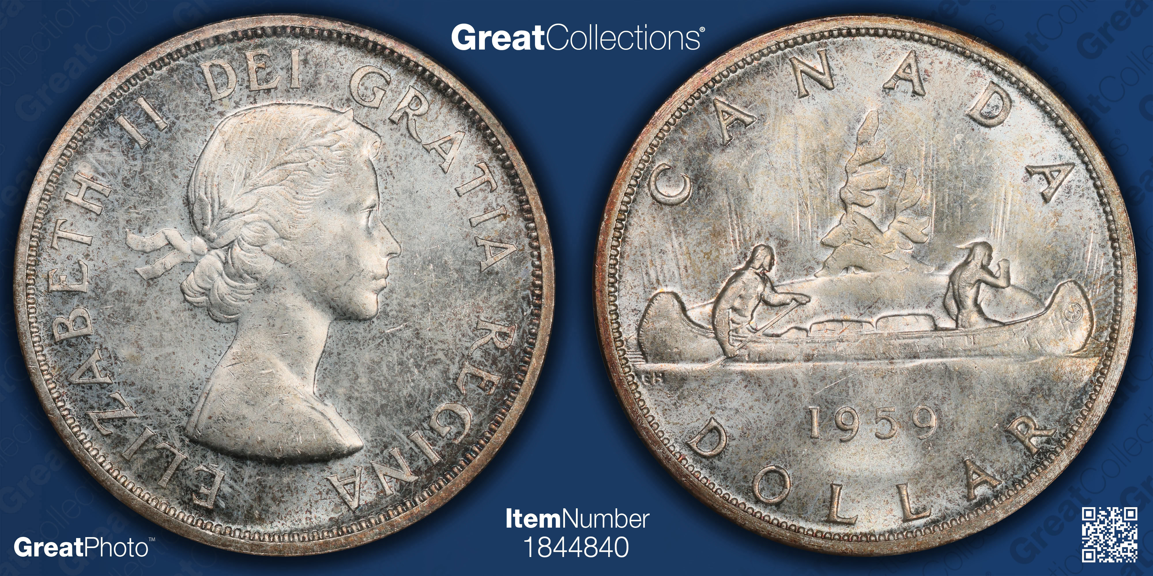 Canada 1959 Silver Dollar KM-54 ANACS MS-63 OH (Item 1844840 ...
