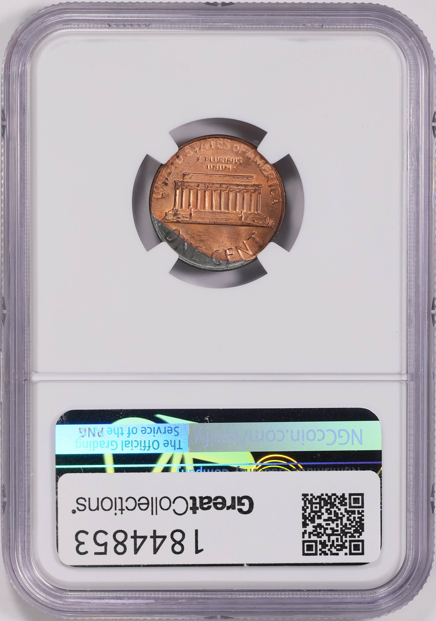 Mint Error 1985 Lincoln Cent Partially Plated Planchet (2.4g) NGC MS-64 ...