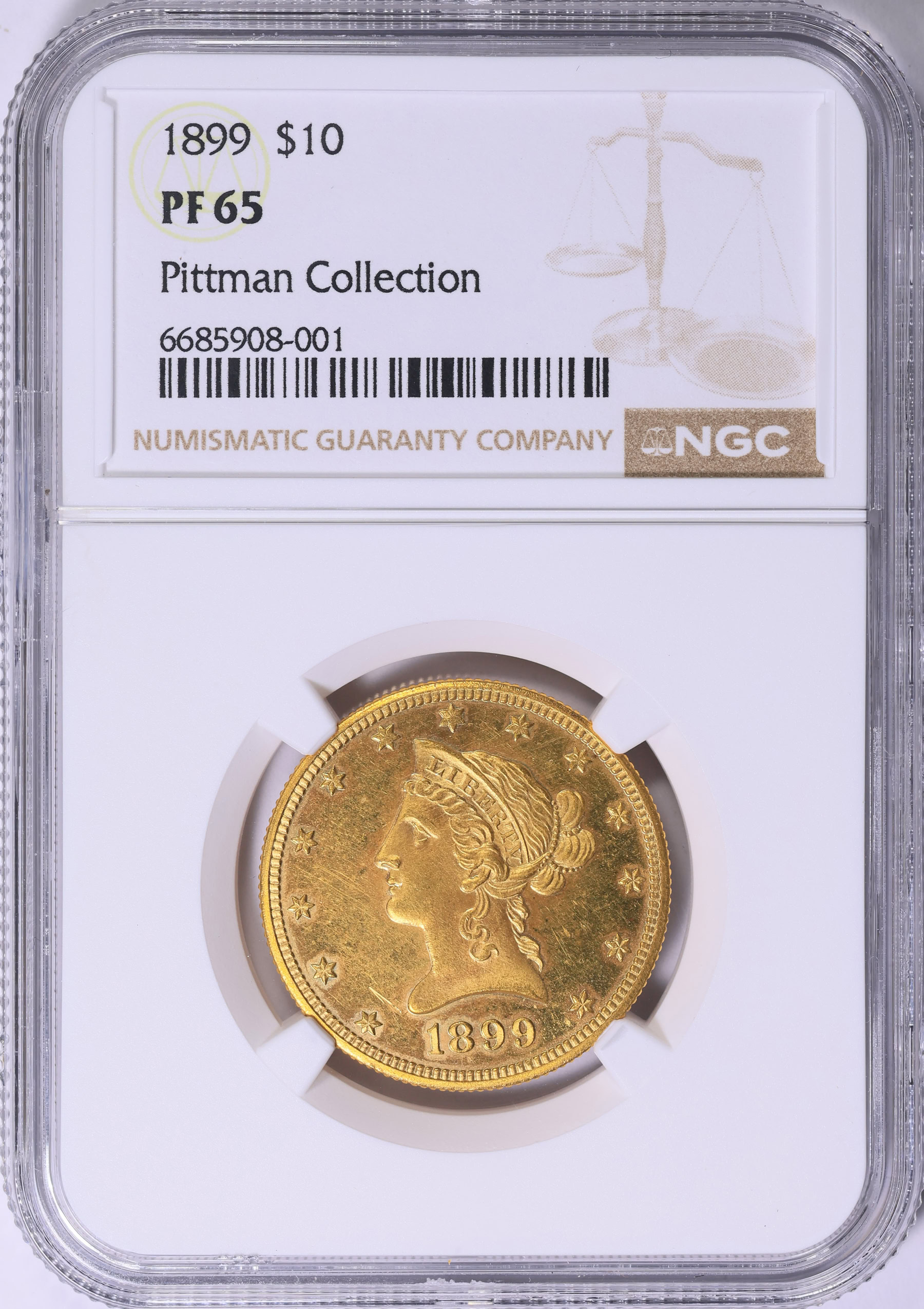 1899 Liberty Gold Eagle NGC Proof-65 (Pittman Collection) (Item 1844902 ...