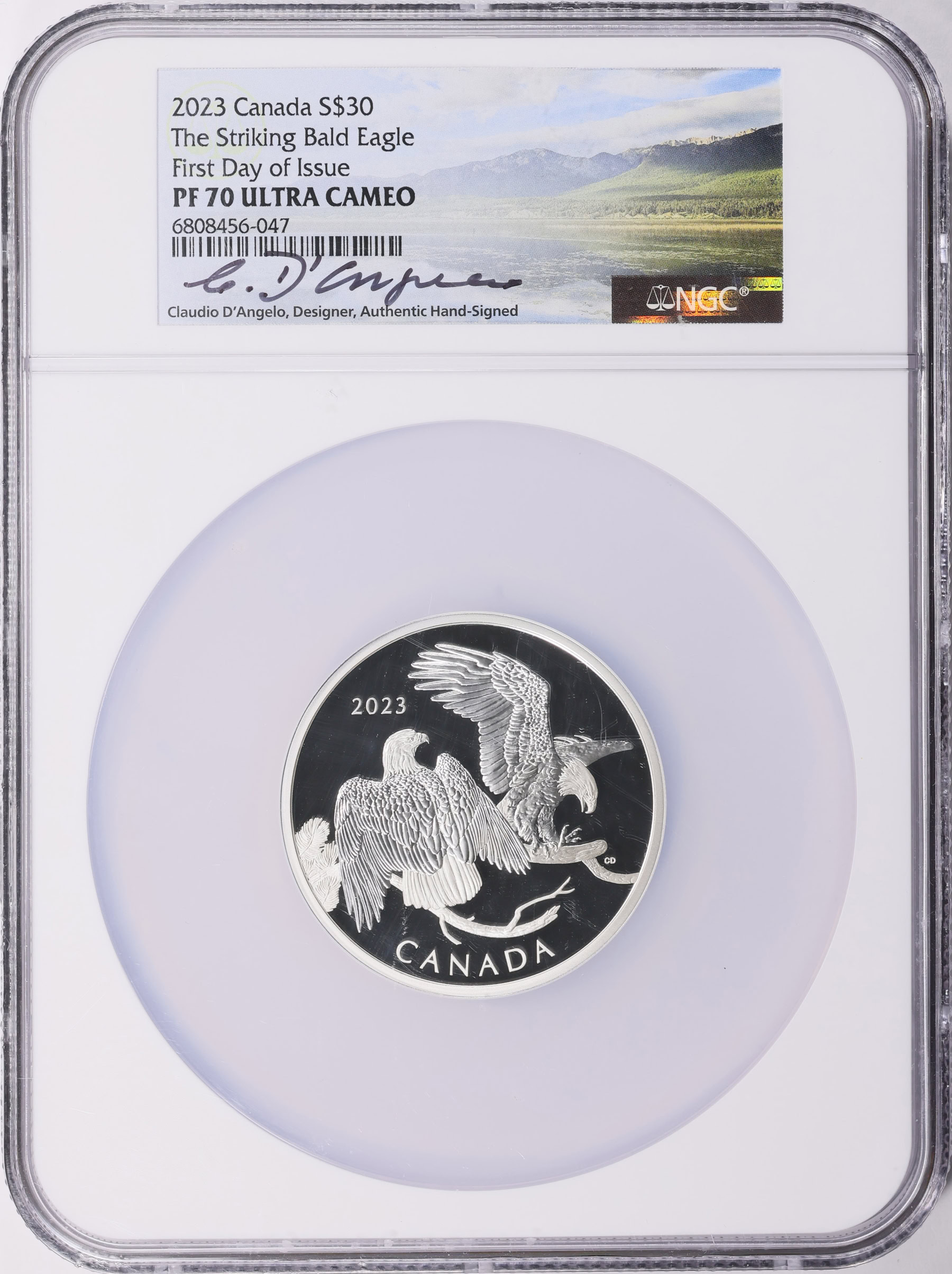 Canada 2023 Silver $30 Bald Eagle Vantage Point KM-3318 First Day of ...