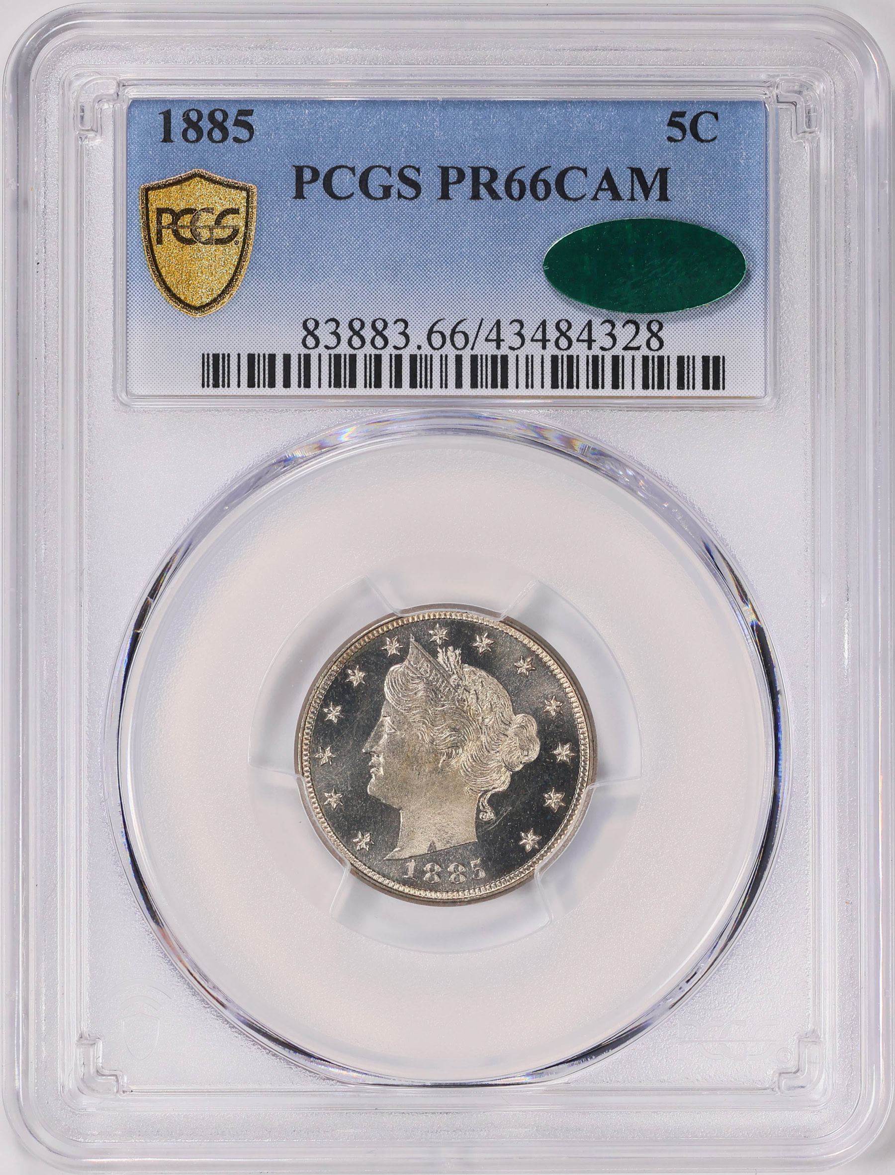 1885 Liberty Nickel PCGS Proof-66 CAMEO (CAC Green) (Item 1844936 ...