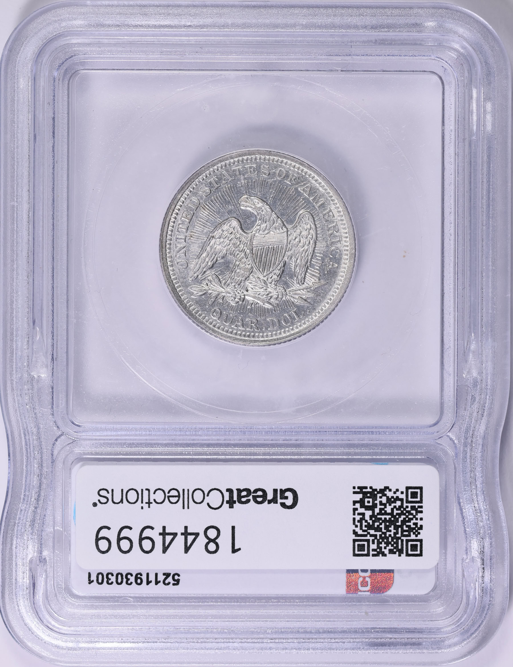 1853 Seated Liberty Quarter Arrows and Rays ICG AU-55 (Item 1844999 ...