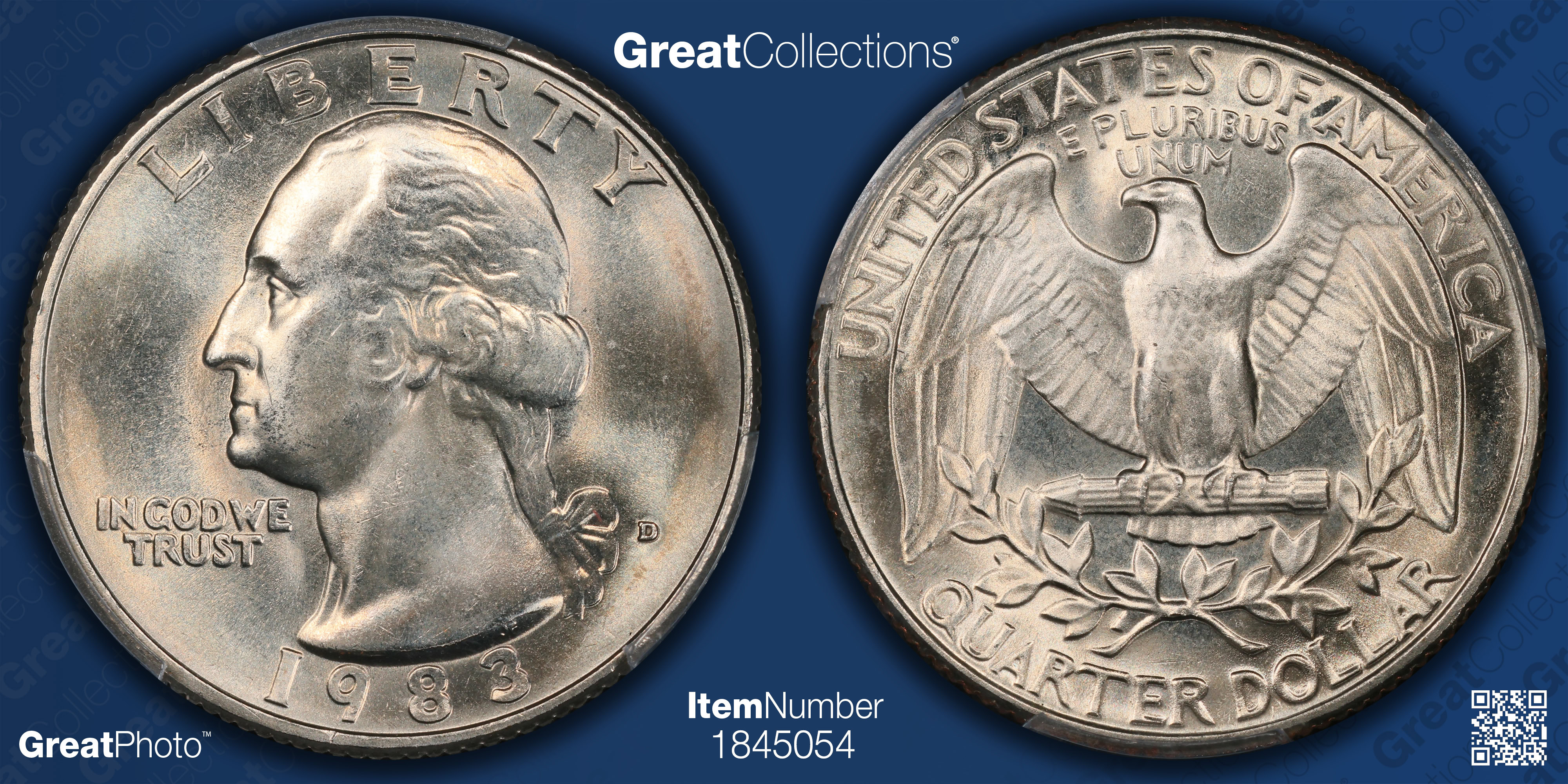1983-D Washington Quarter PCGS MS-66 (Item 1845054) | GreatCollections ...