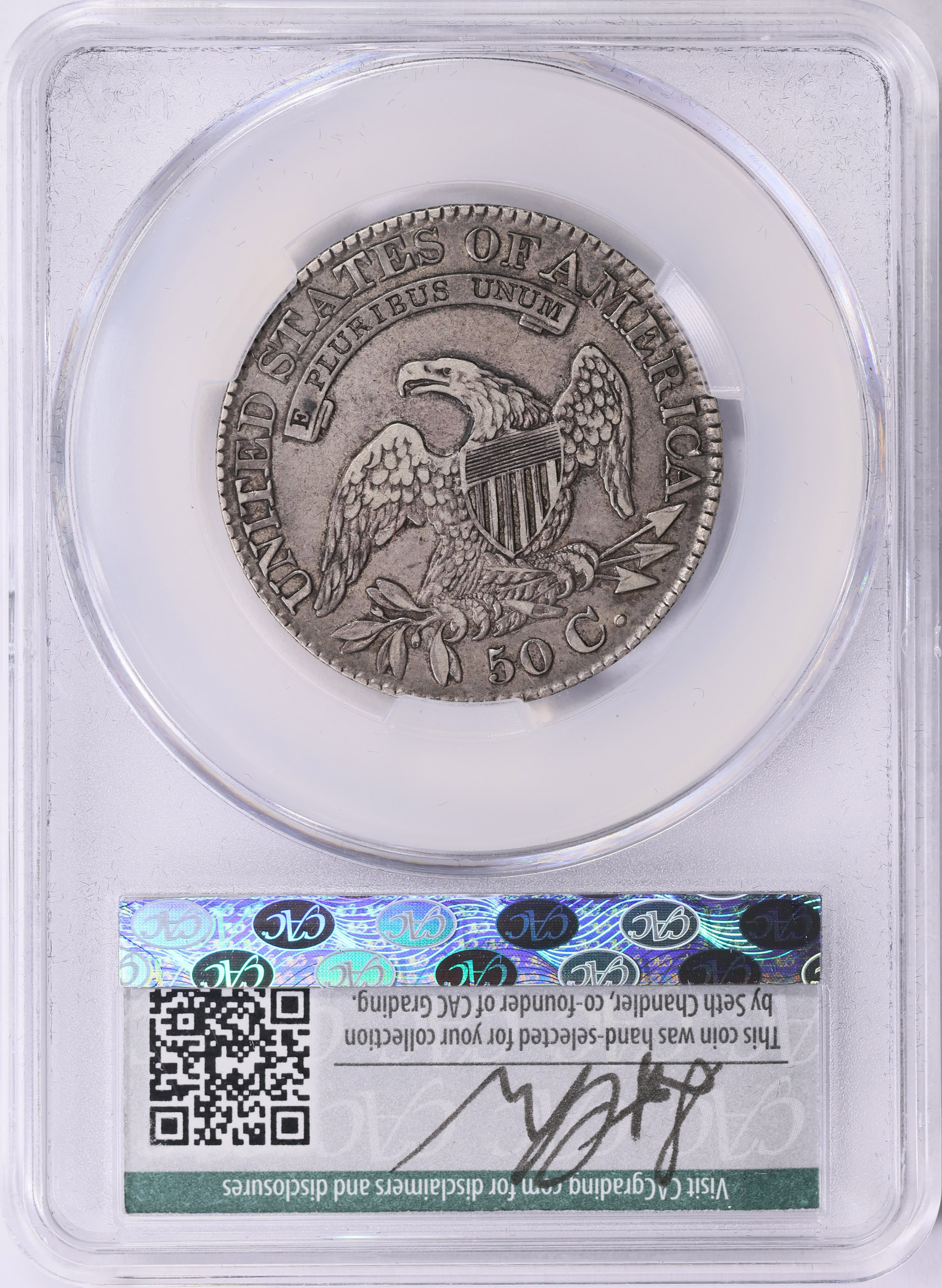 1828 Capped Bust Half Dollar Square Base 2, Small 8s, Large Letters CACG XF-45 (WitterBrick ...