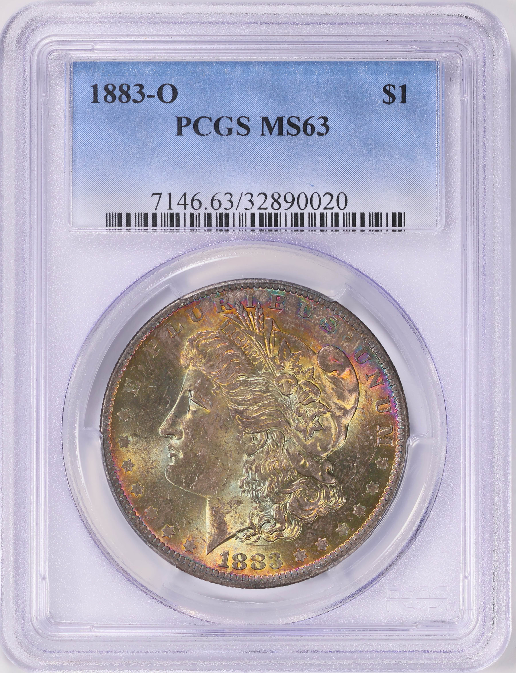 1883-O Morgan Silver Dollar PCGS MS-63 (Toned) (Item 1845138) | GreatCollections Coin Auctions