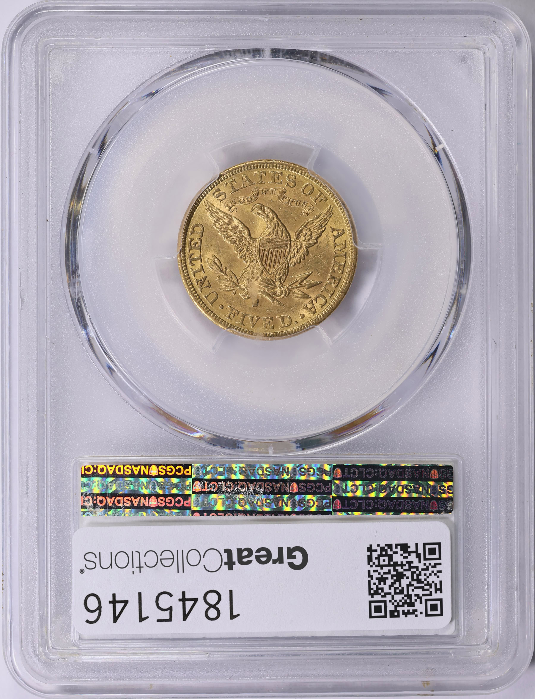 1897-S Liberty Gold Half Eagle PCGS MS-62 (CAC Green) (Item 1845146) | GreatCollections Coin ...