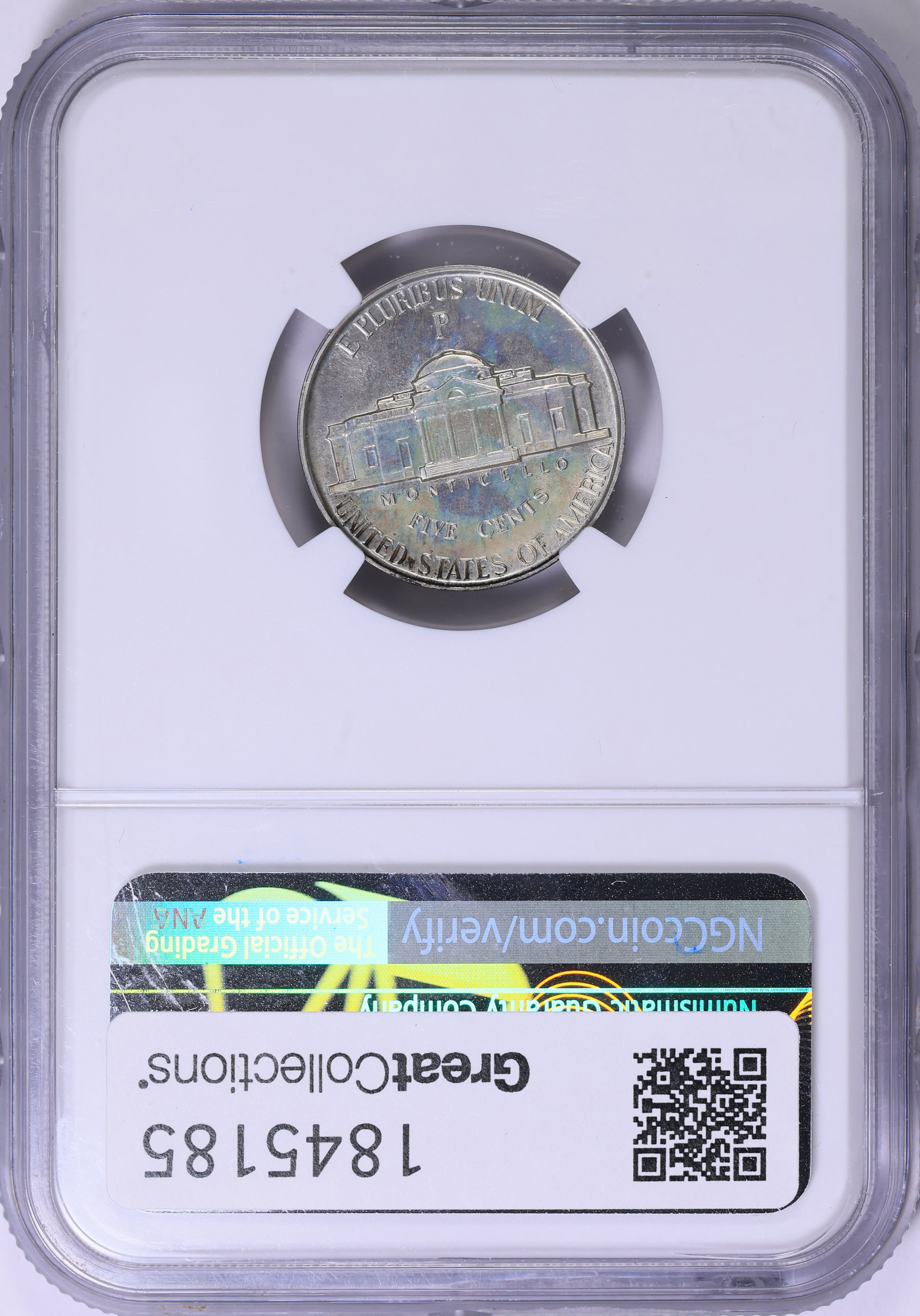 1942-P Jefferson Nickel NGC Proof-66 (Toned) (Item 1845185) | GreatCollections Coin Auctions