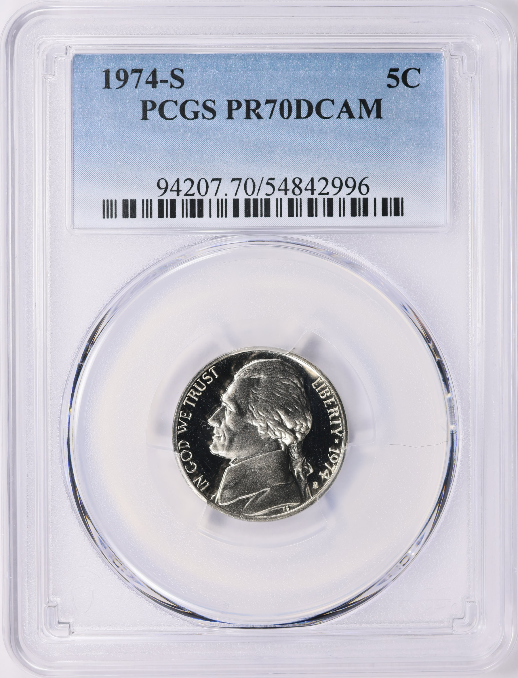 1974-S Jefferson Nickel PCGS Proof-70 DCAM (Item 1845195 ...