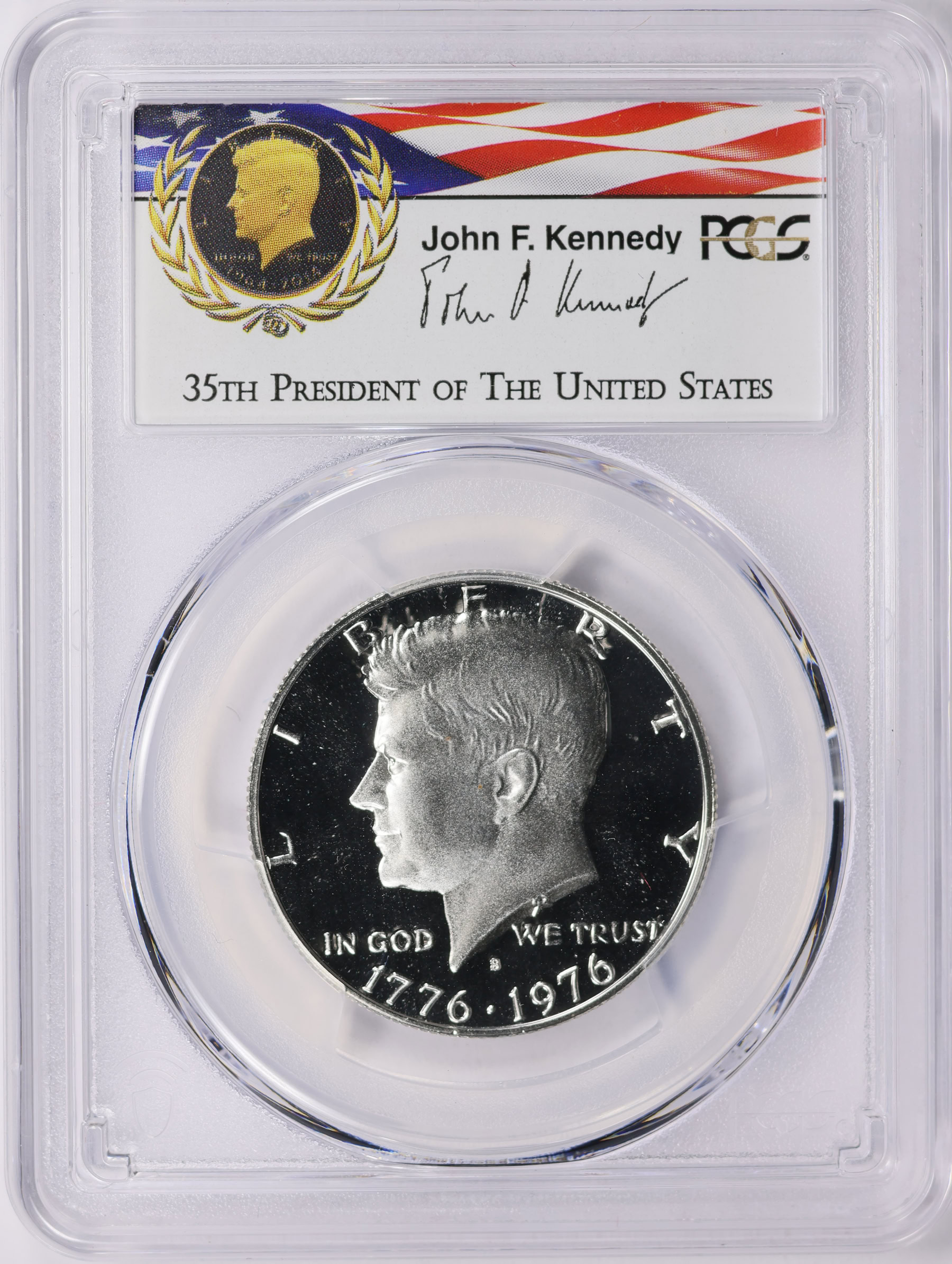 1976-S Kennedy Half Dollar Silver PCGS Proof-70 DCAM (John F. Kennedy Label) (Item 1845205 ...