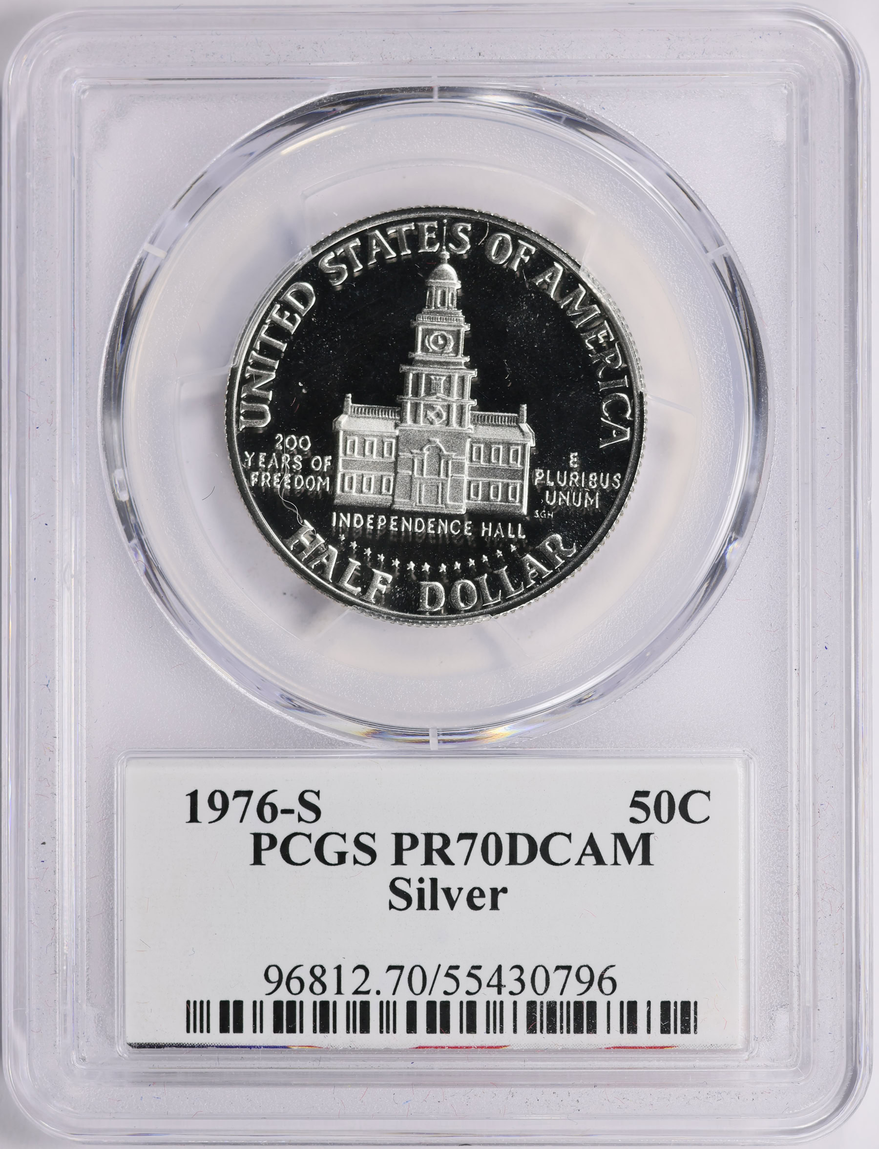 1976-S Kennedy Half Dollar Silver PCGS Proof-70 DCAM (John F. Kennedy Label) (Item 1845205 ...