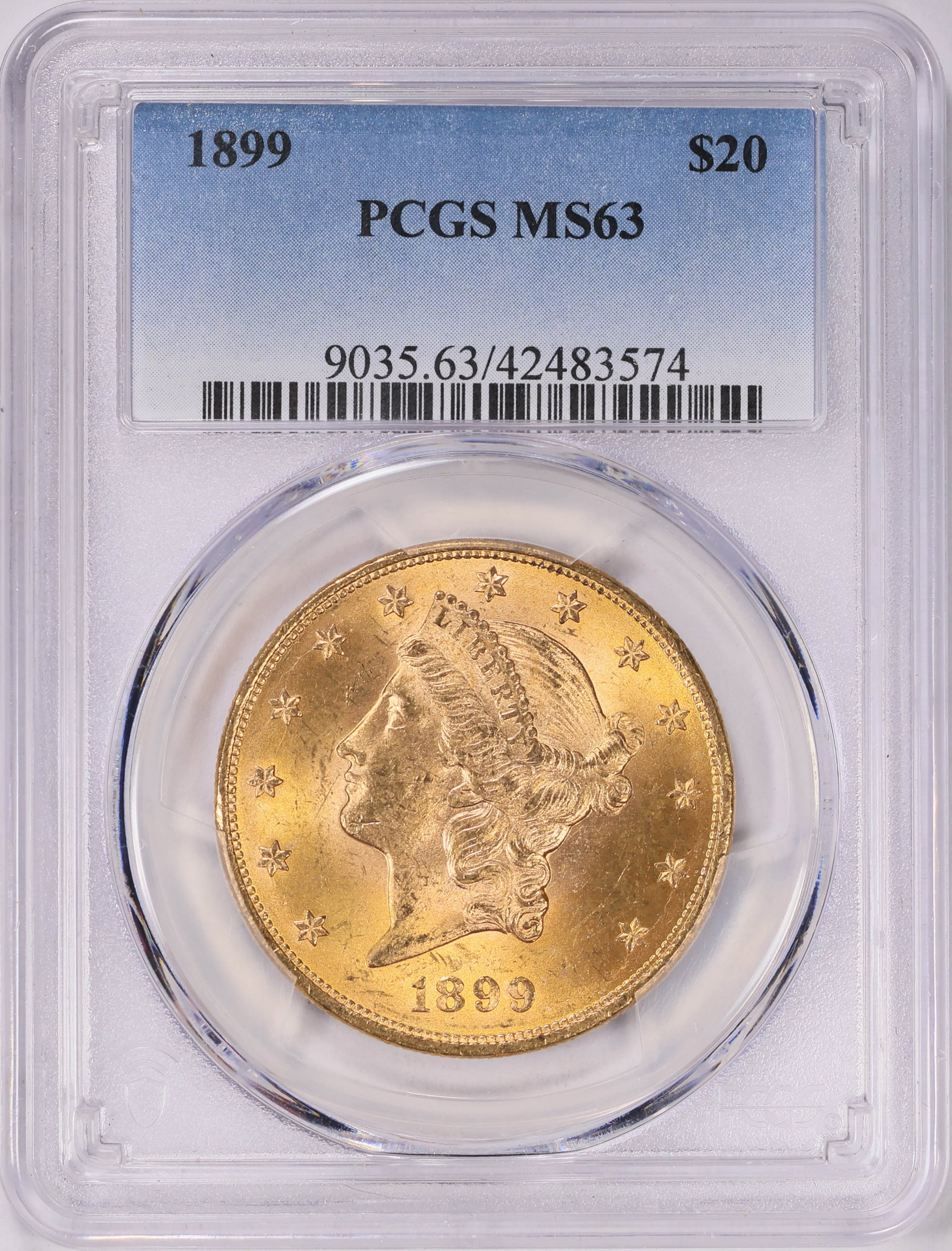 1899 Liberty Gold Double Eagle PCGS MS-63 (Item 1845252) | GreatCollections Coin Auctions