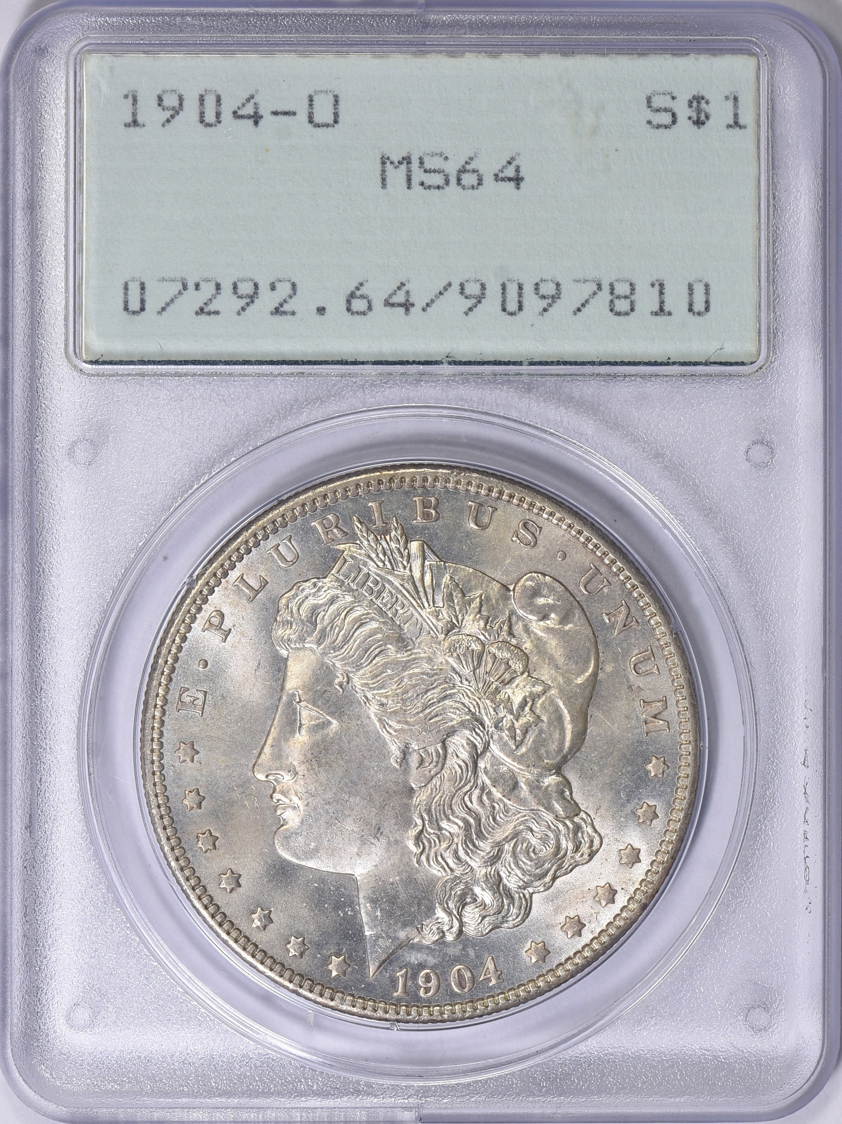 1904-O Morgan Silver Dollar PCGS MS-64 OGH (1st Gen) (Item 1845289) | GreatCollections Coin Auctions
