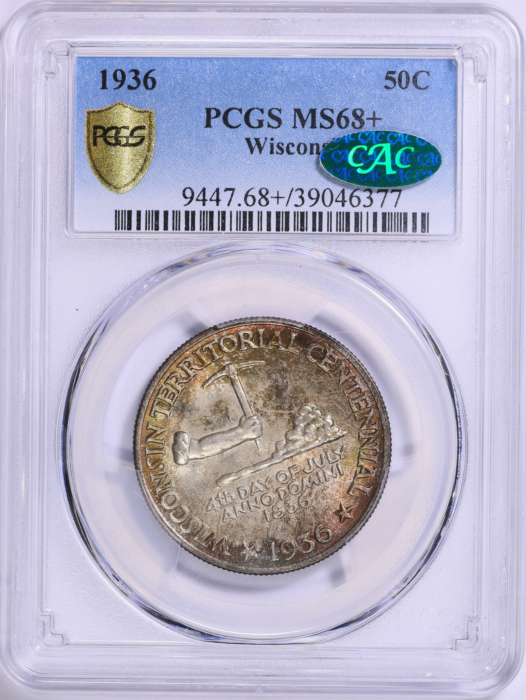1936 Wisconsin Territorial Centennial Half Dollar PCGS MS-68+ (CAC ...