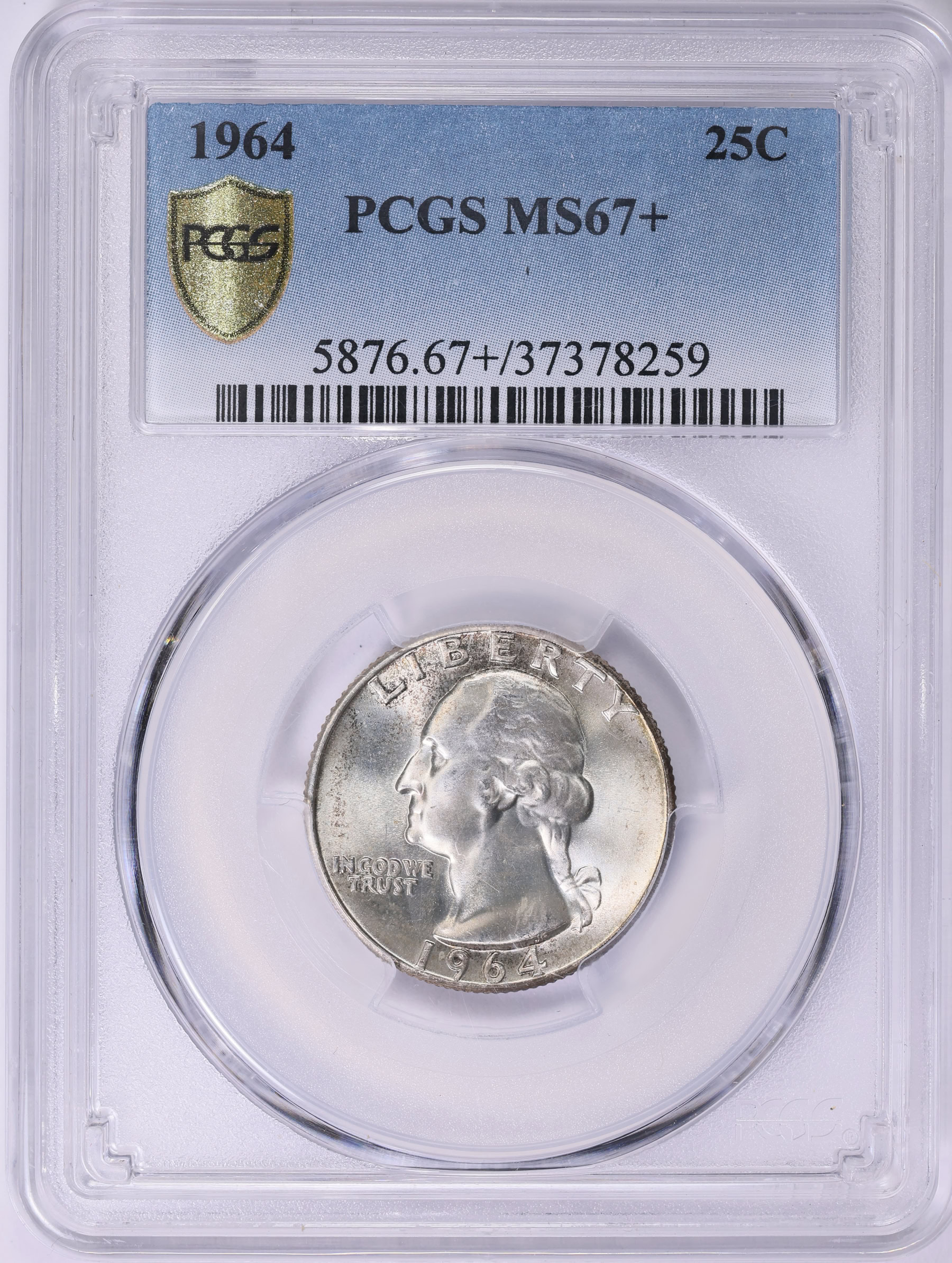 1964 Washington Quarter PCGS MS-67+ (Toned) (Item 1845956) | GreatCollections Coin Auctions